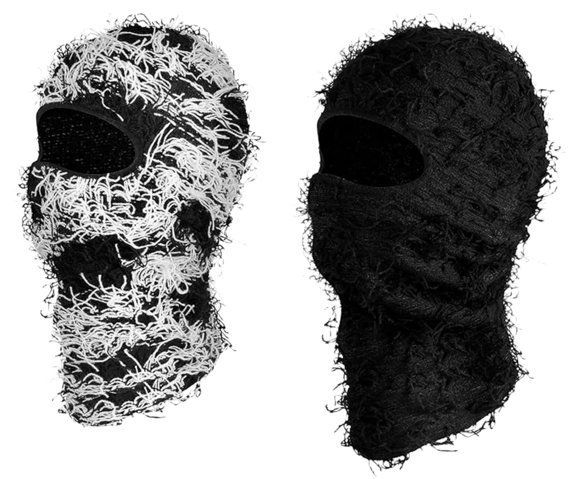 Balaclava Distressed Knitted Full Face Ski Mask Winter Windproof Neck ...