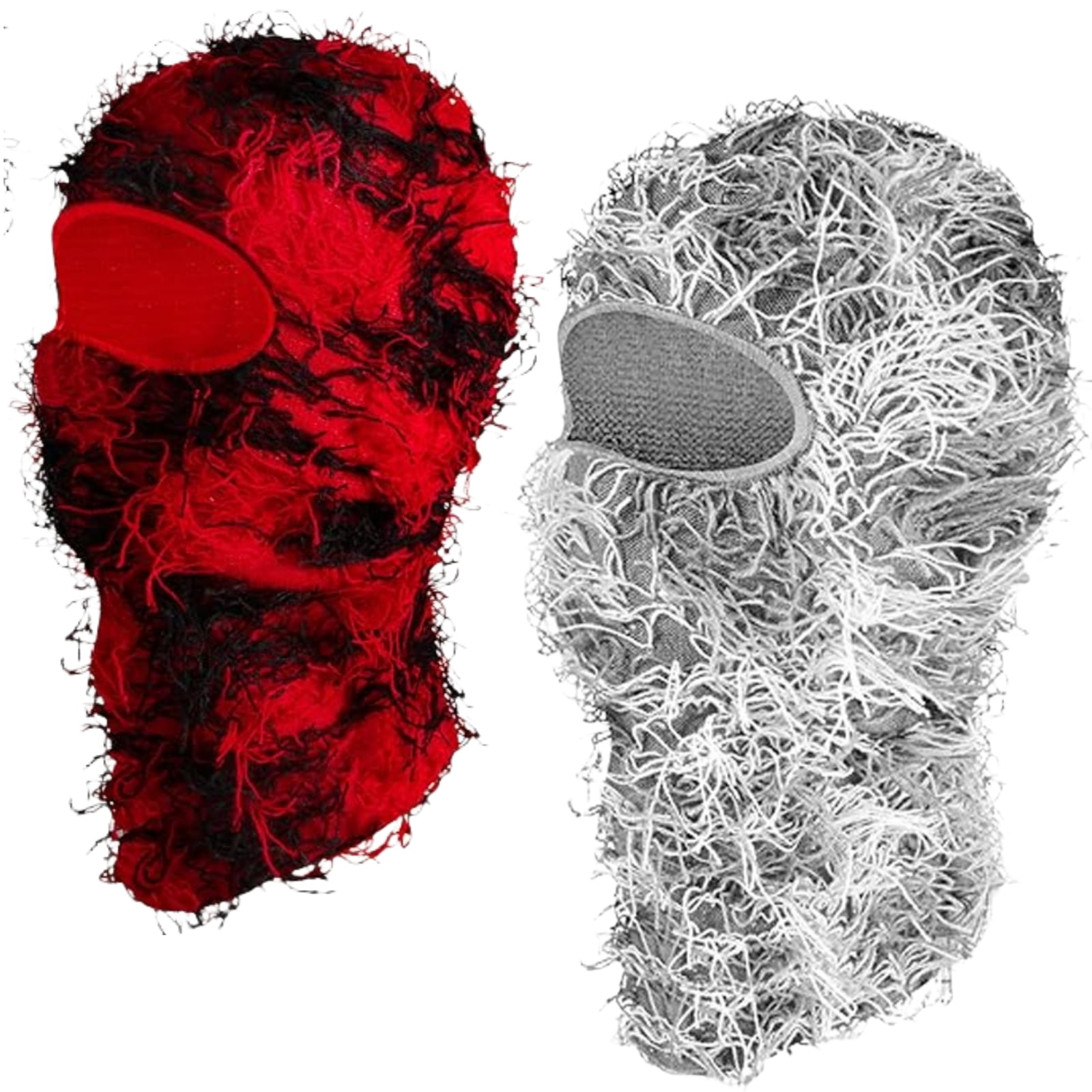 Balaclava Distressed Knitted Full Face Ski Mask Winter Windproof Neck ...