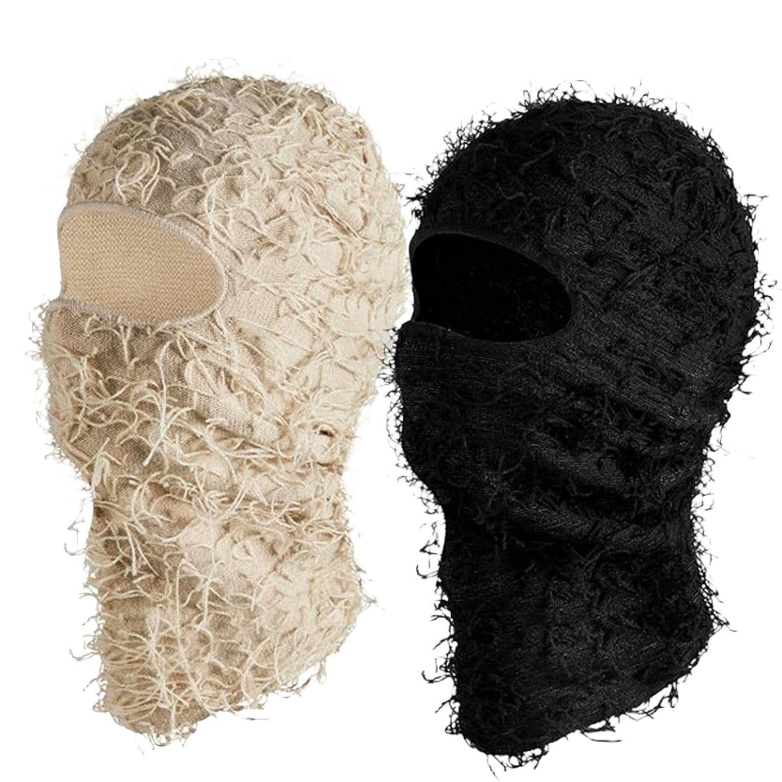 Coolzu Distressed Knitted Ski Mask, Full Face Balaclava, Windproof Neck ...