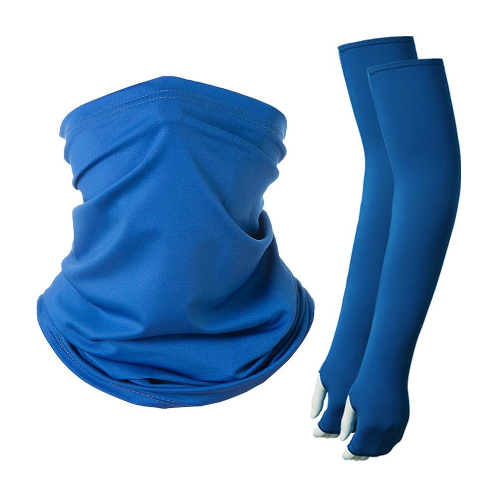 Balaclava Face Mask+Arm Fishing Sleeve Neck Gaiter Cover Breathable ...