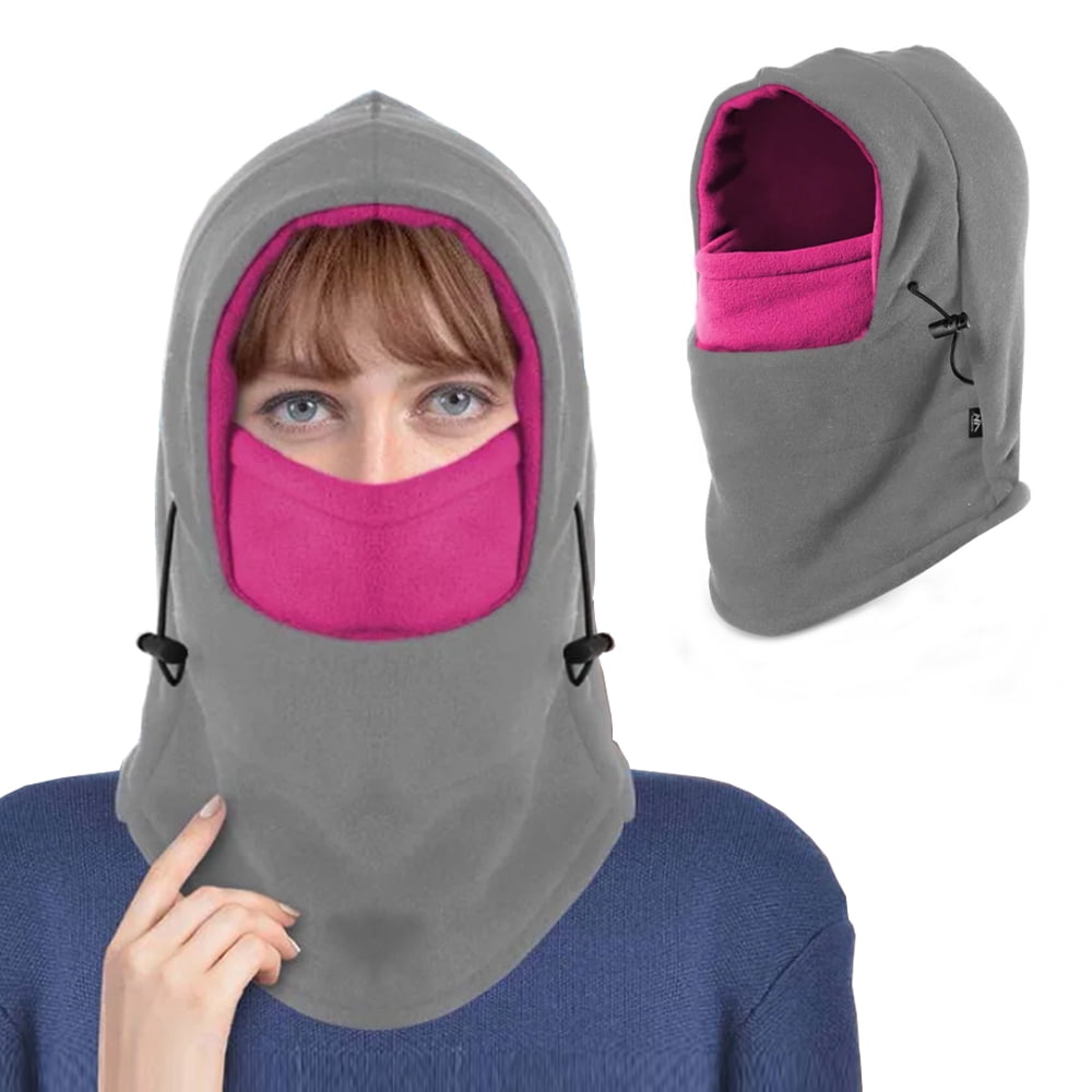 Balaclava Fleece Windproof Ski Mask, IC ICLOVER Cold Weather Face Mask ...