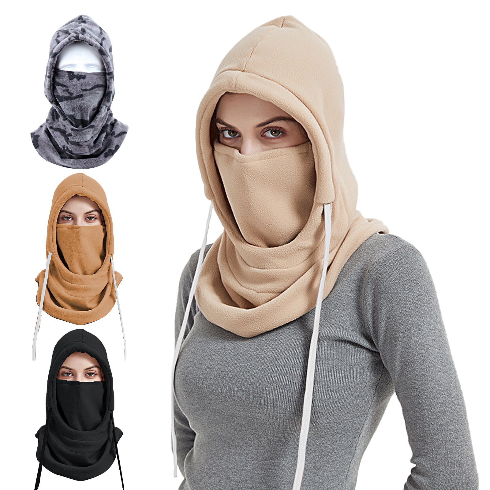 Balaclava Ski Mask Facial Neck Warmer Mask - Windproof Fleece ...