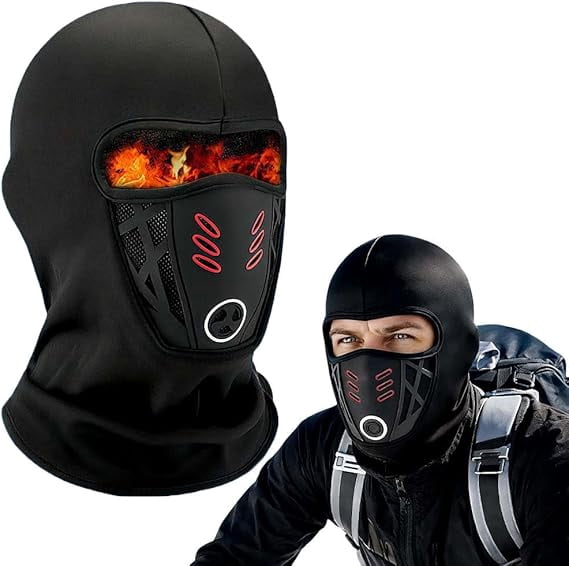 Balaclava Ski Mask with Movable Design Warm for Sking Cycling (Black ...