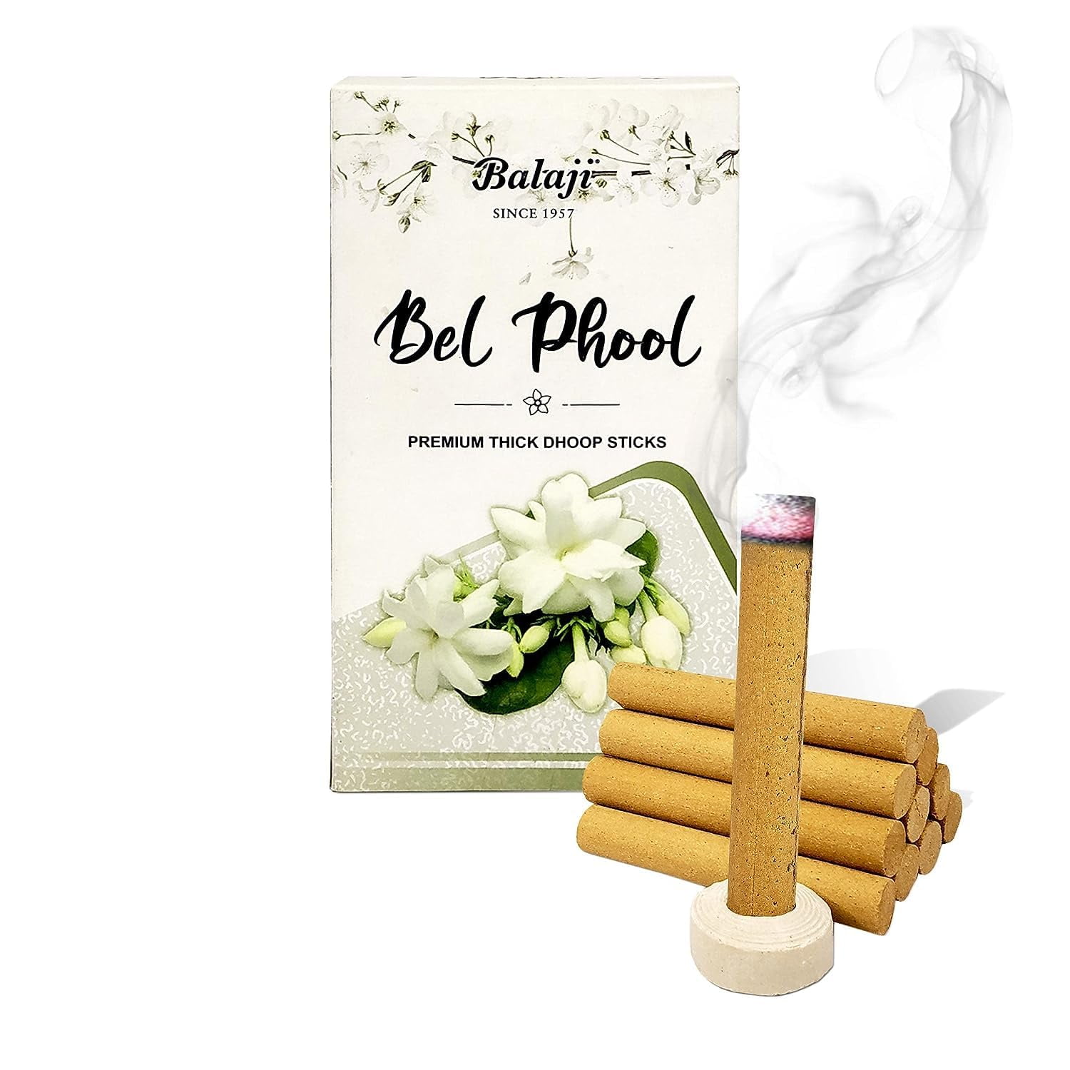Balaji Bel Phool Premium Thick Dhoop Incense Sticks for Aroma Smoke ...