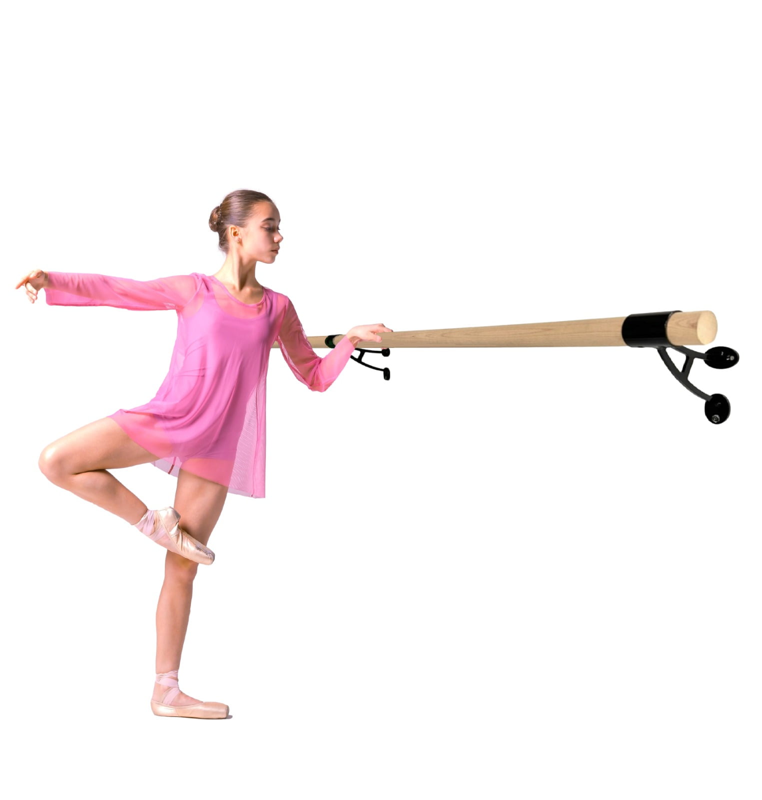 Balançoire Ballet Barre 16 FT Long 2.0” Diameter Black Brackets A, for ...