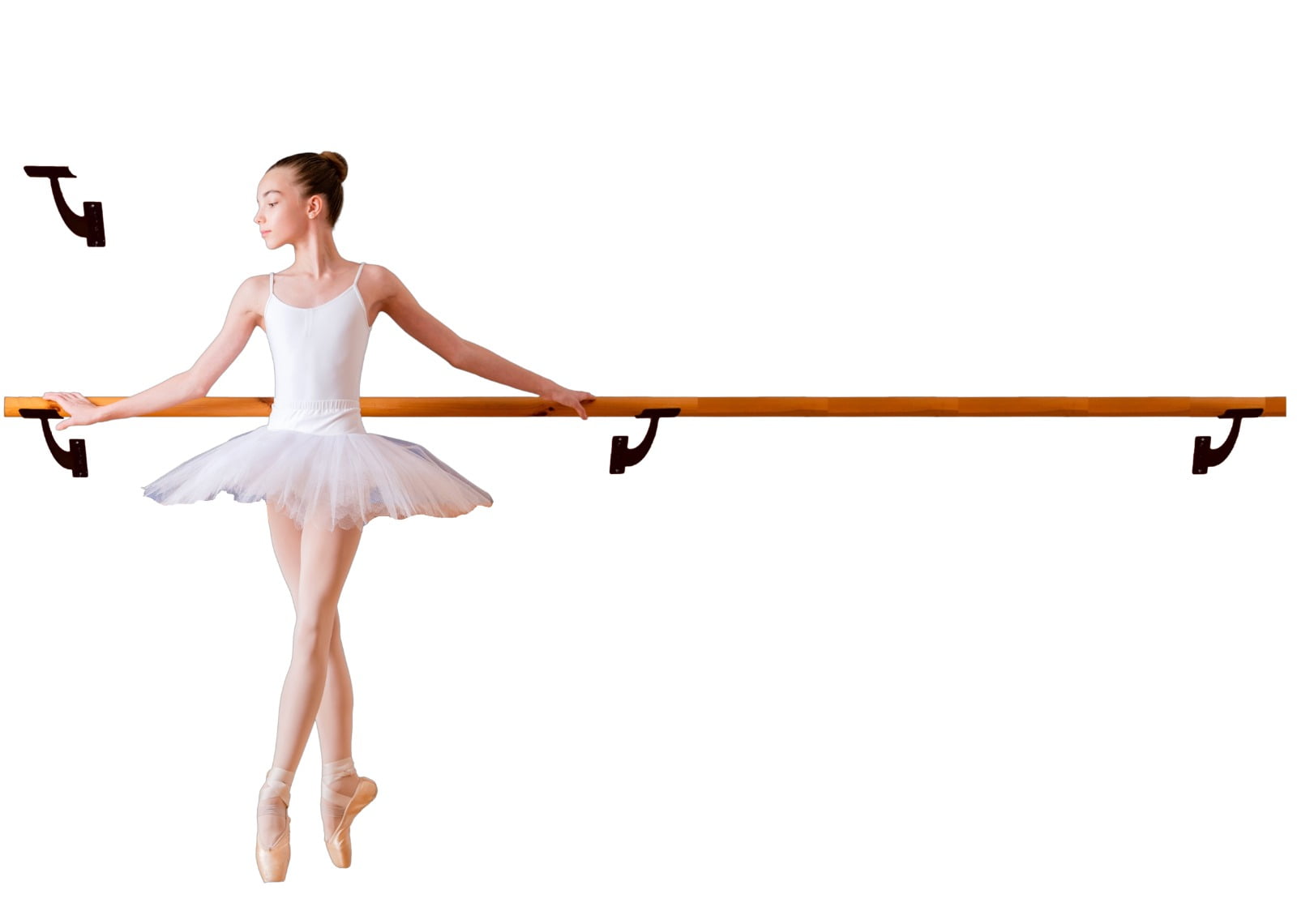 Balançoire Premium Ballet Barre Solid 10 FT Long Bar Fixed Height 2.0 ...