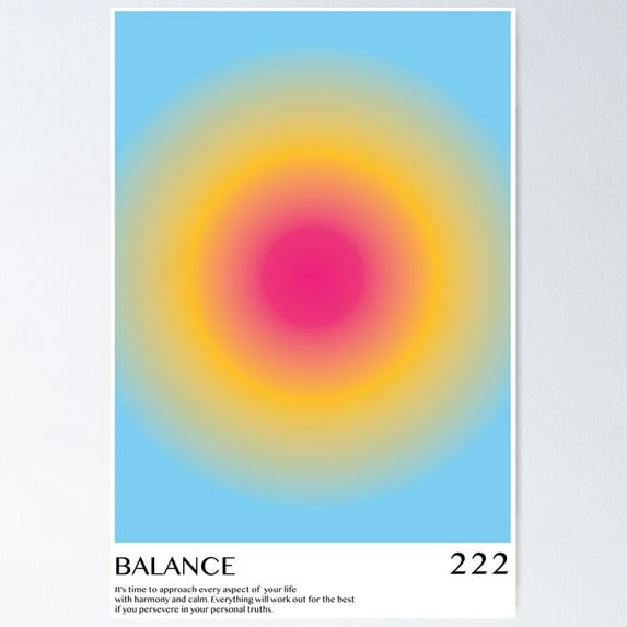 Balance Angel Number 222 UNFRAMED Poster, 24x36 - Walmart.com