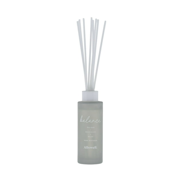 Allswell Balance Balsam Mahogany Musk Scented Reed Diffuser 3 Fl oz ...