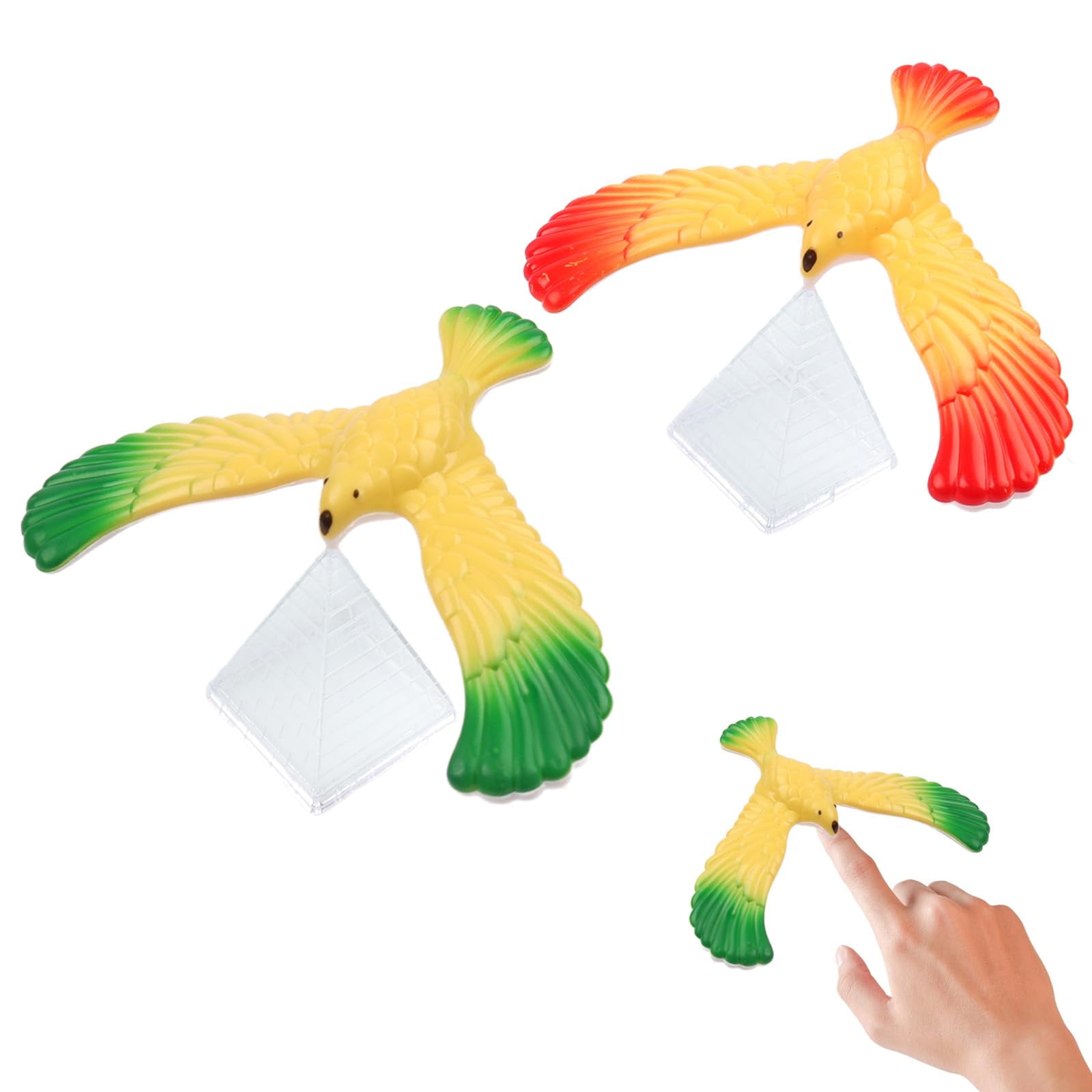 Balance Bird Gravity Bird with Pyramid Combination Set, Stress-Relief ...