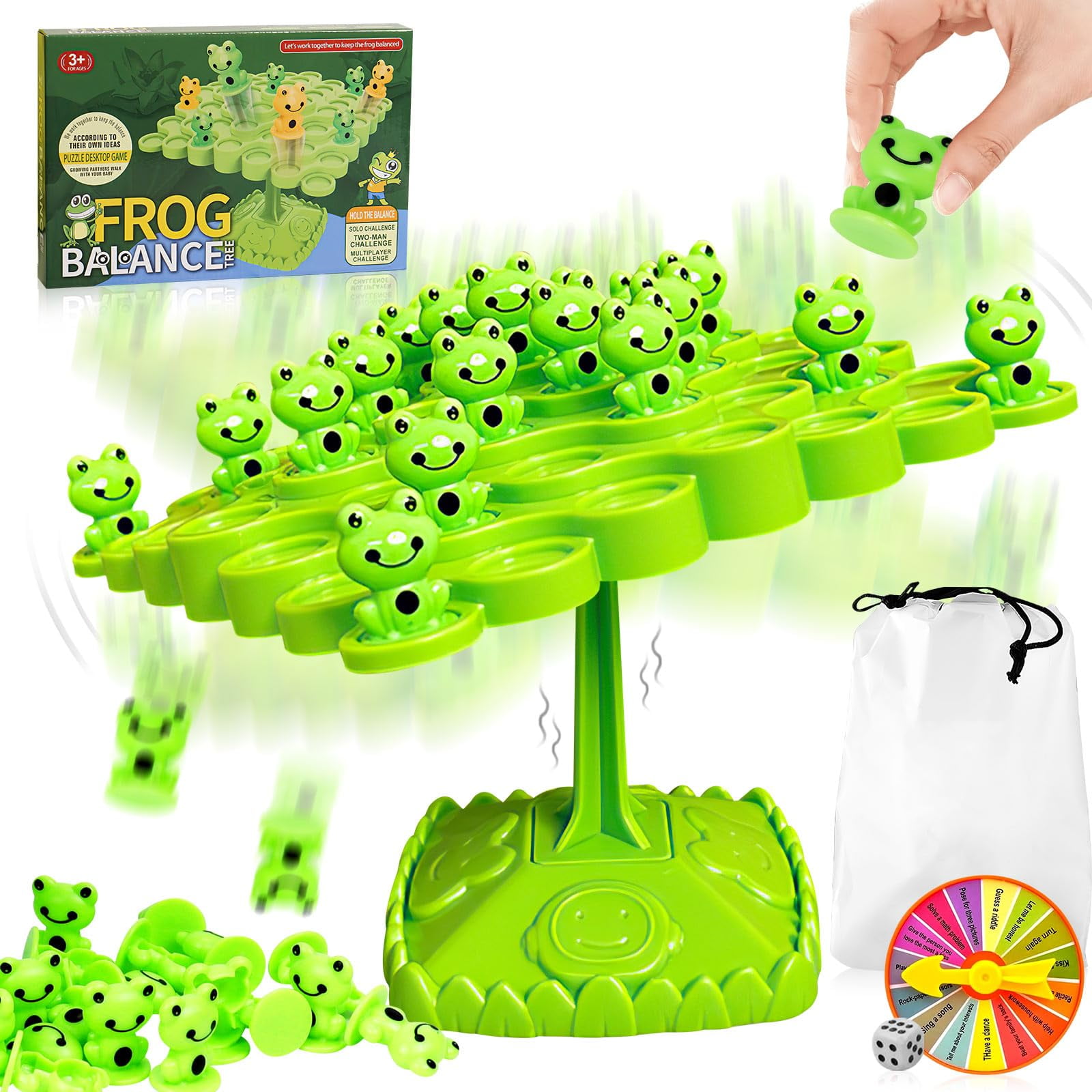 Balance Board Game - YPF5 Balance Tree Frog Stacking Game, Frog Balance ...