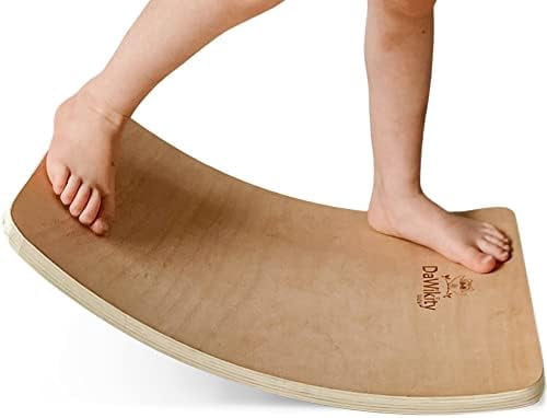 Balance Board - Wooden Wobble Board for Kids - Compact Balancing ...