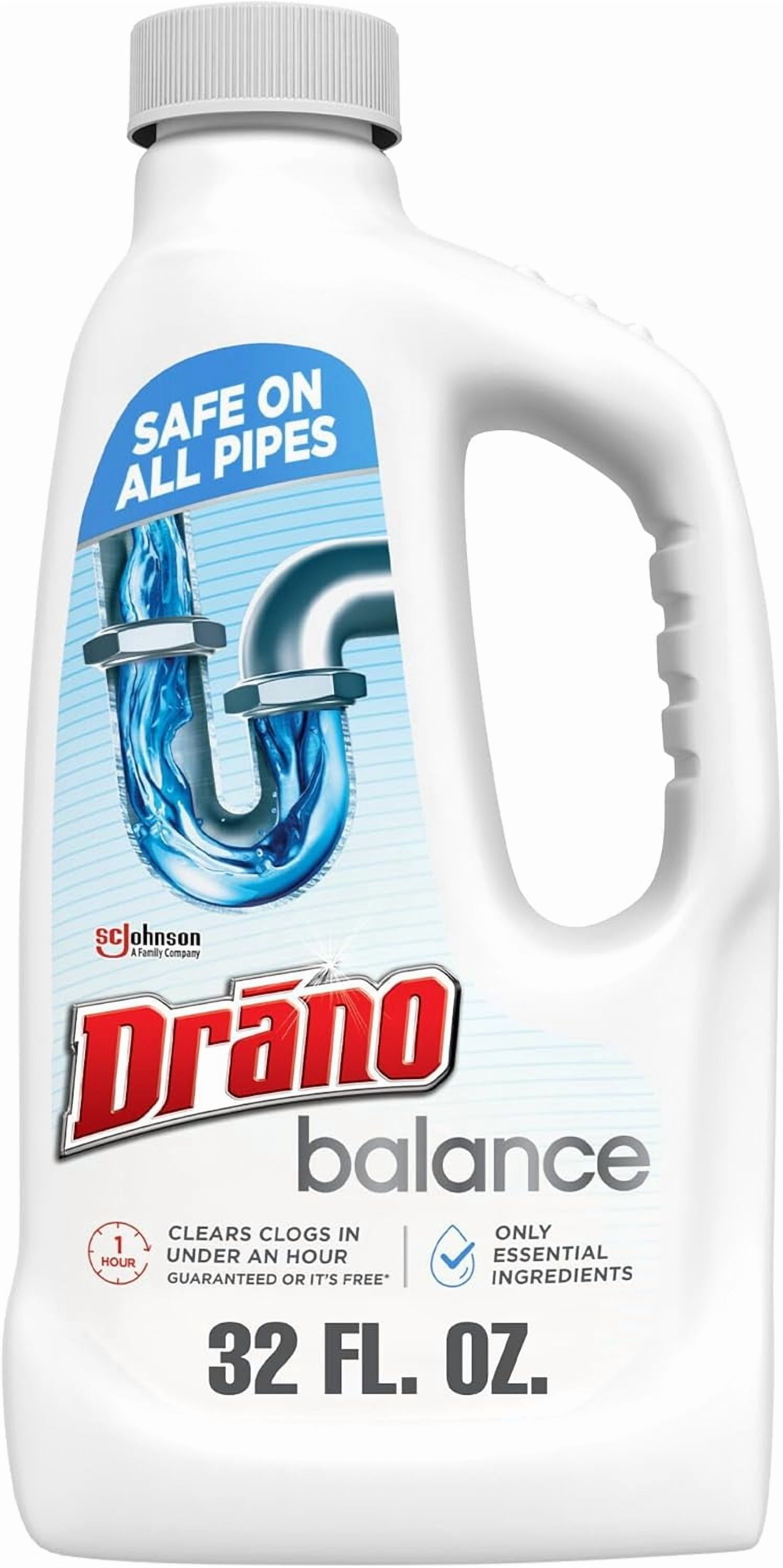 Balance Drain Clog Remover and Cleaner, Non-Corrosive Formula, Safe on ...