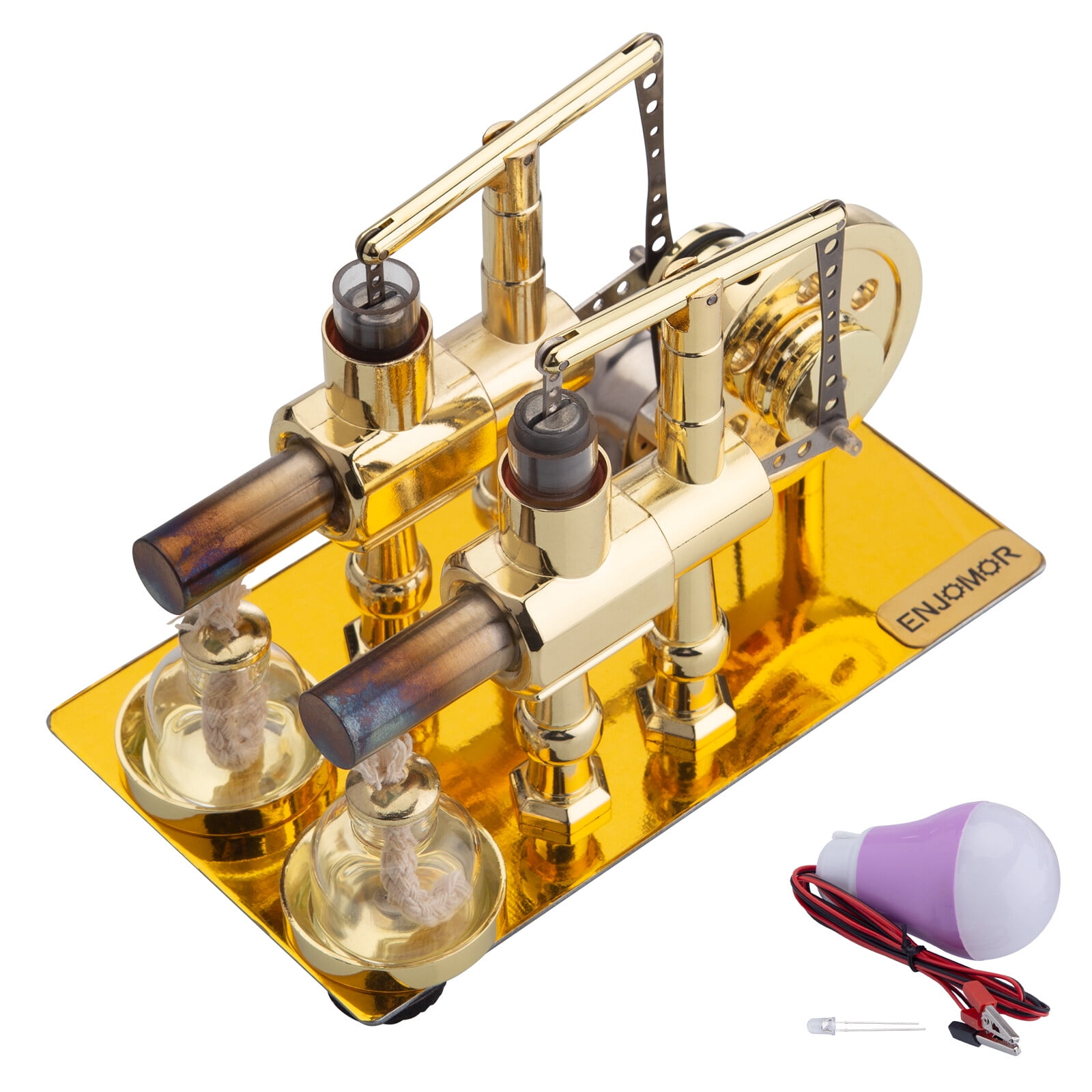 Balance Dual Cylinder Stirling Engine Model, External Combustion Hot ...