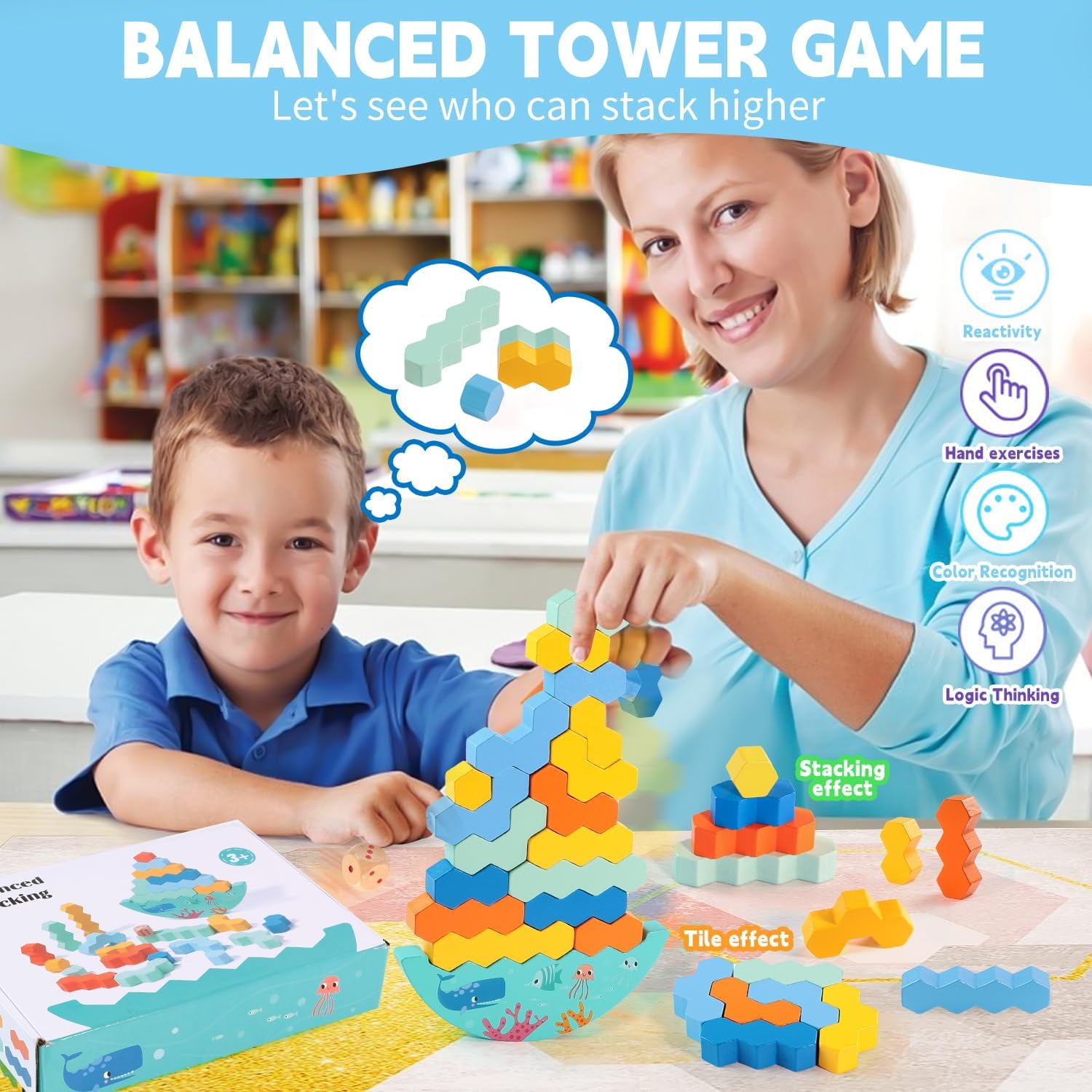 Balance Game For Kids 4-8 Years Old - Montessori Balance Stacking Toy ...