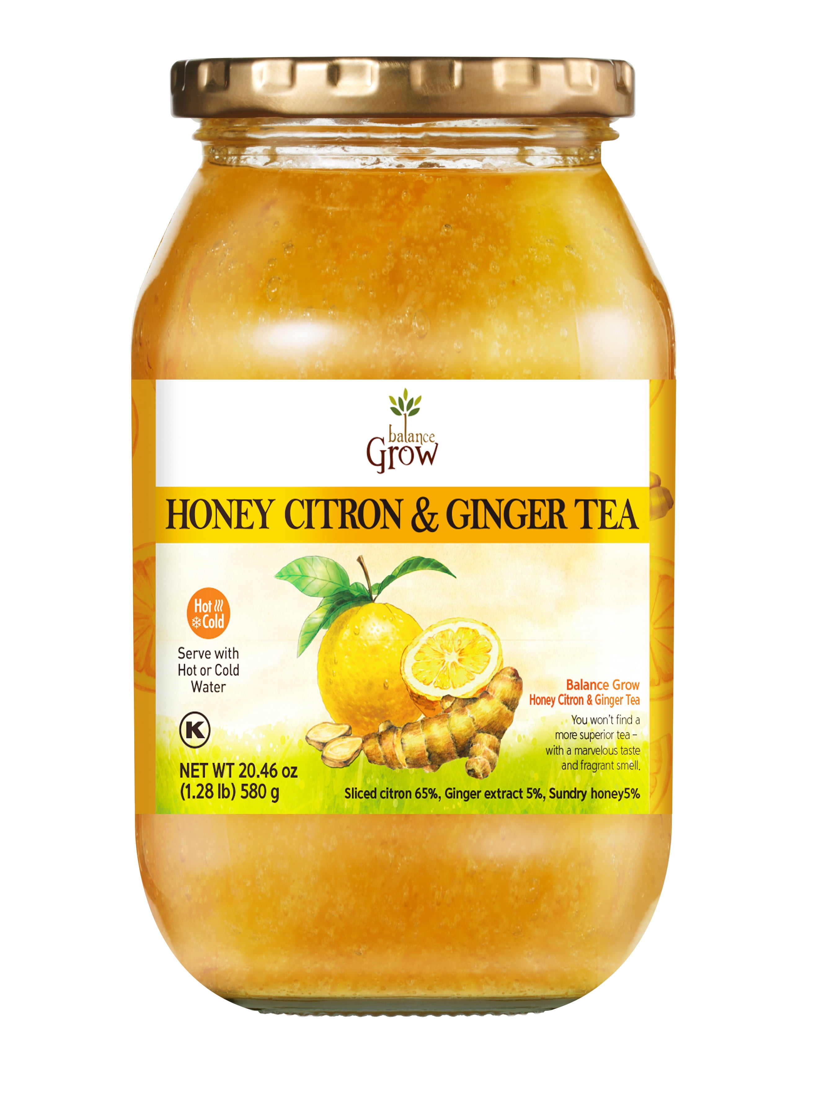Balance Grow Honey Citron & Ginger Tea 20.46 oz (1.28 Pounds) - Walmart.com