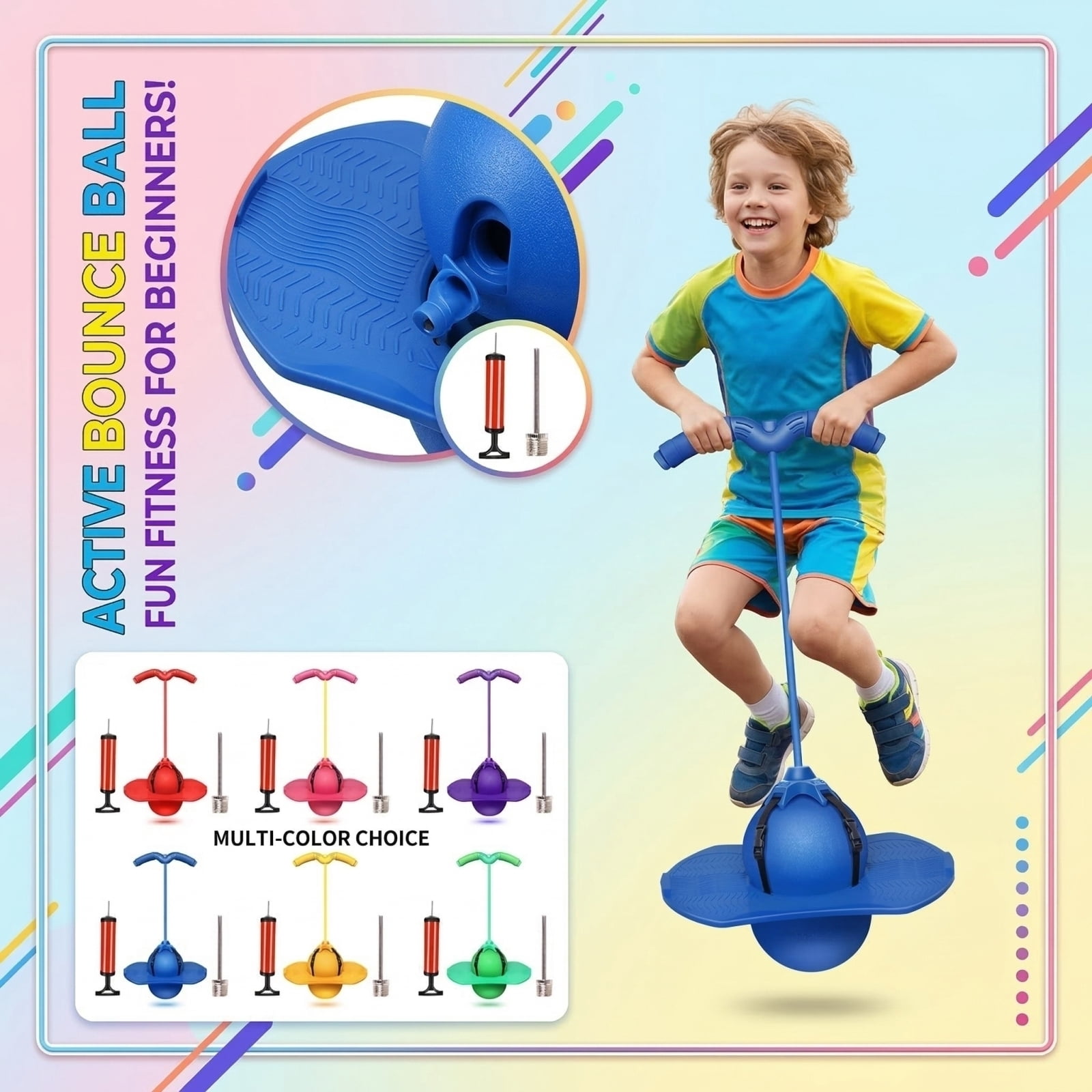 Balance Jumping Ball, 2026 Balance Pogo Ball, Pogo Jumper with Handle ...