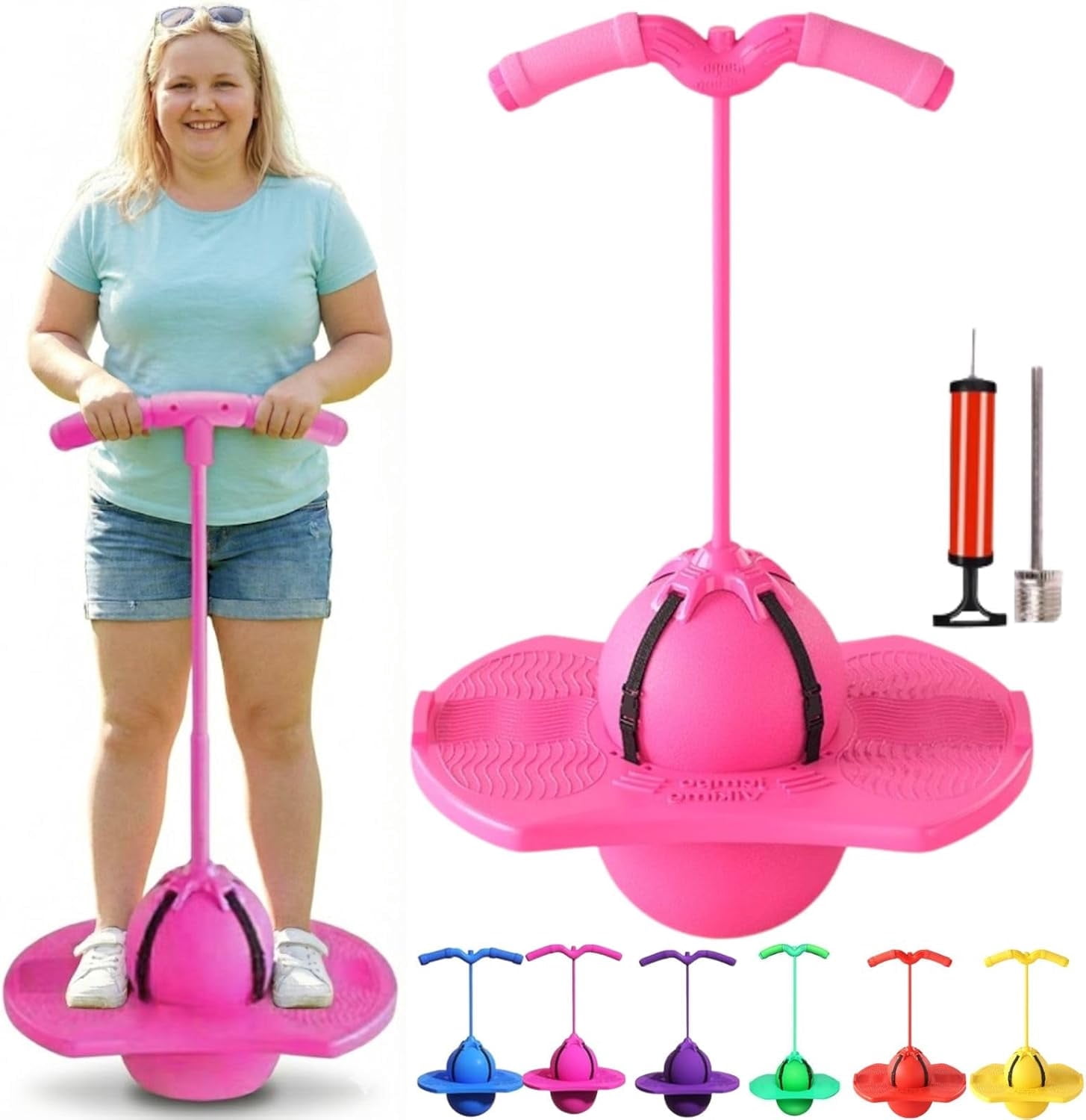 Balance Jumping Ball - Balance Board With Handle, Crazy Jumper Jump ...