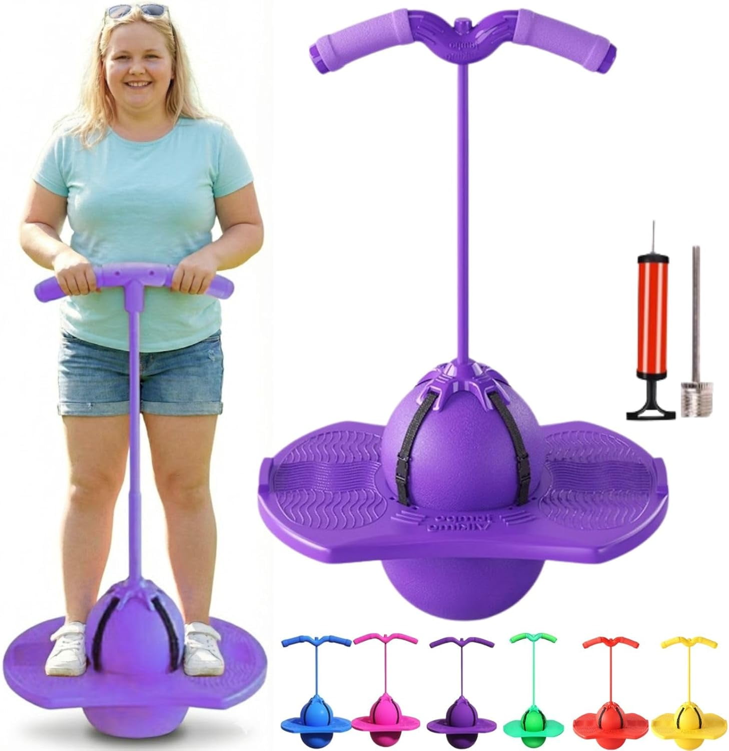 Balance Jumping Ball - Balance Board With Handle, Crazy Jumper Jump ...