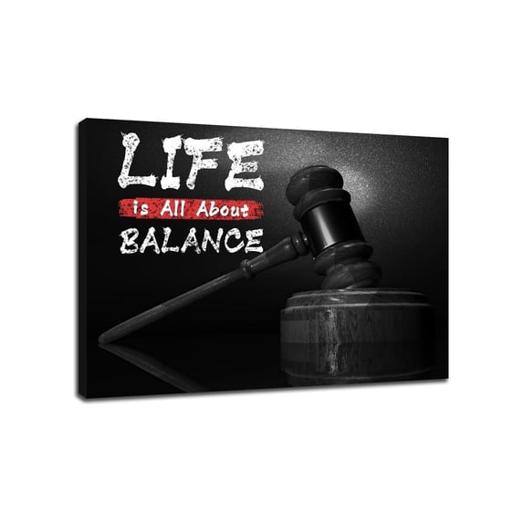 Balance Motivational Quotes Canvas Wall Art, Inspirational Entrepreneur ...