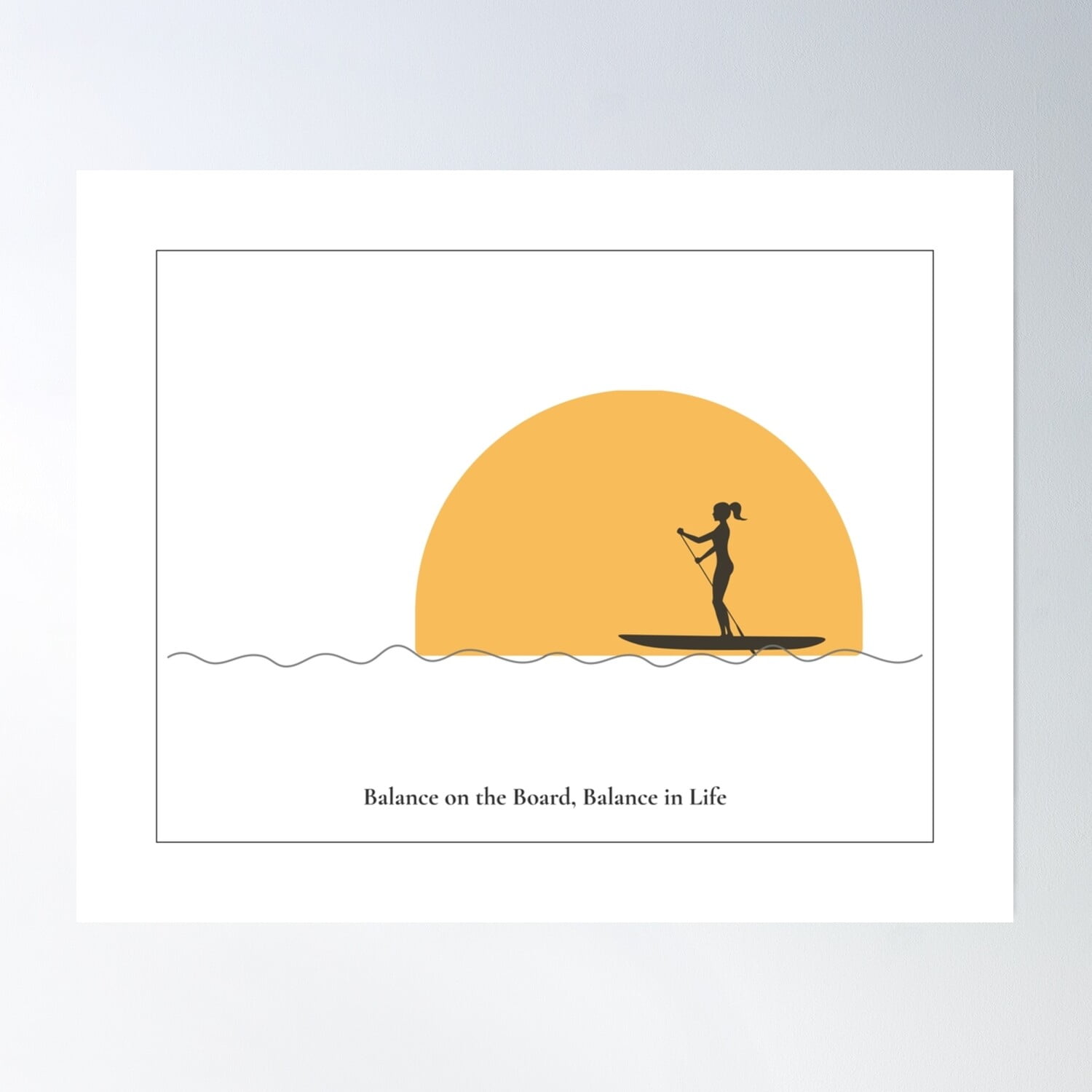 Balance On The Board, Balance In Life – Paddleboard Sunset Silhouette ...