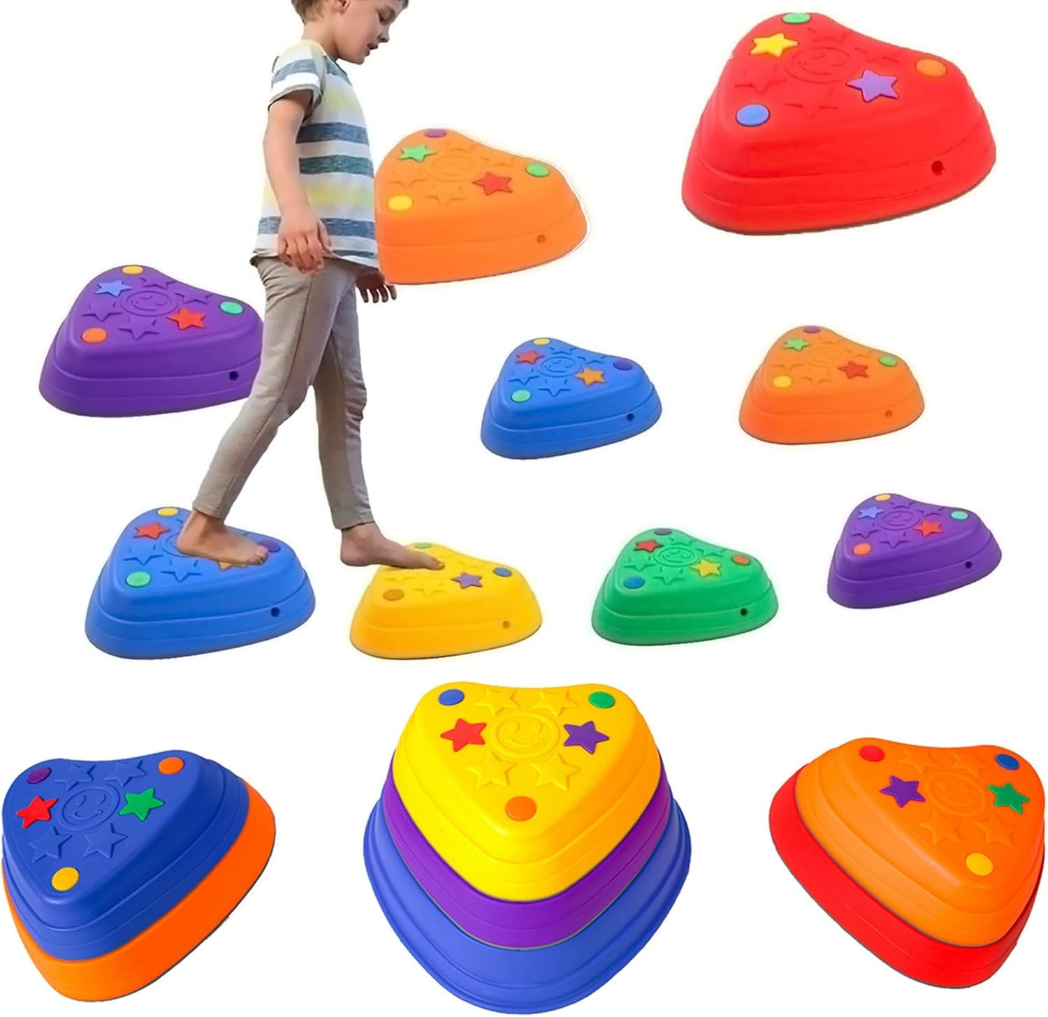 Balance Stepping Stone Set for Toddlers Obstacle Course and Sensory ...