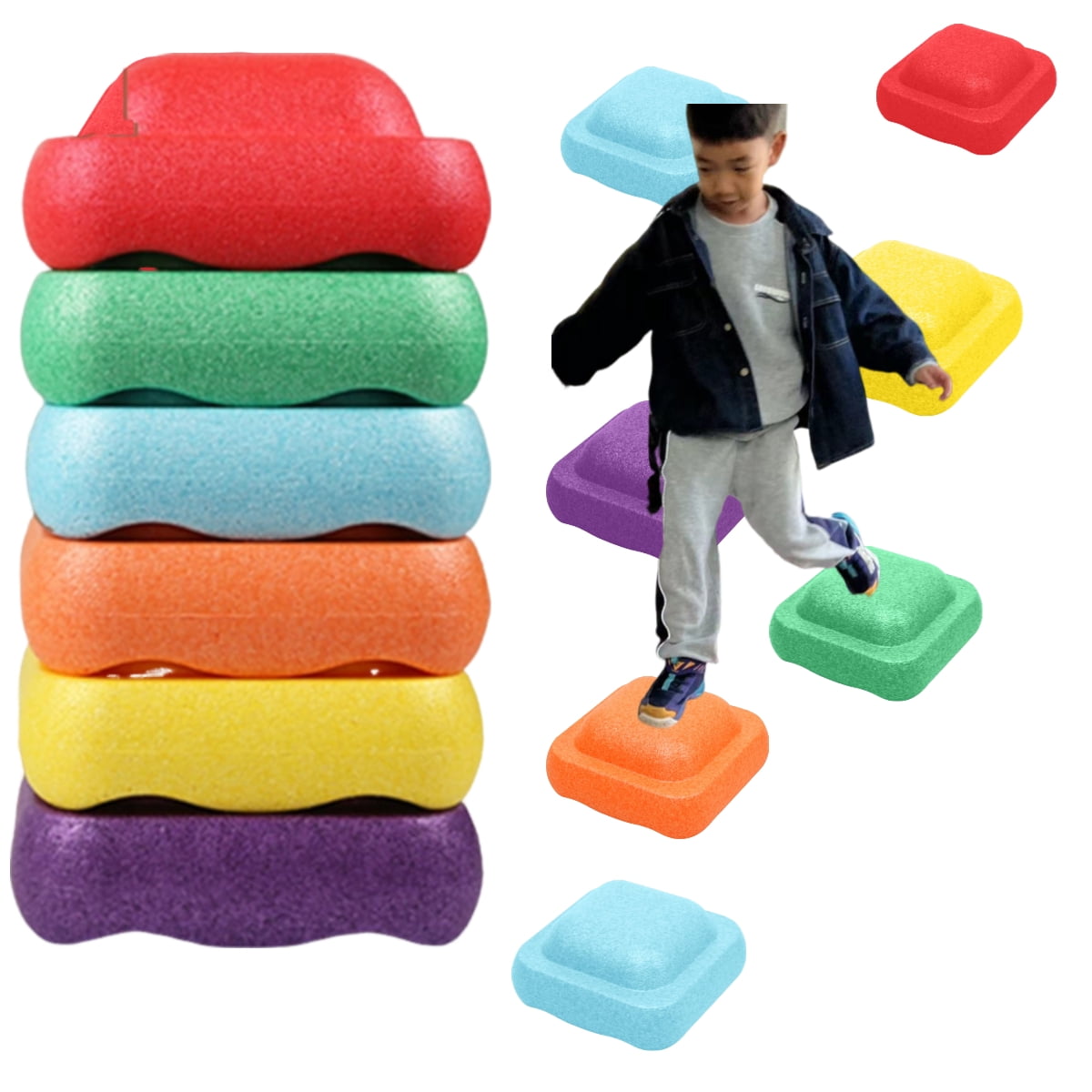Obstacle Course Stepping Stones 5-Pack Kids Balance Stepping Stones ...
