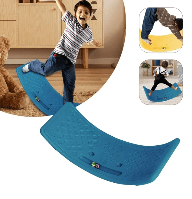 Balance Wobble Balance Board 21" Rocker Yoga Curvy Board Toy Kids ...
