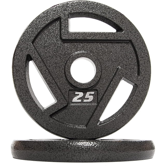 BalanceFrom 2" Cast Iron Weight Plate Pairs - Gray Rust-Proof Coating ...