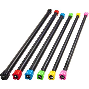 Workout Bar - Padded Exercise Weighted Total Body Bar - 8 Sizes from 5 ...