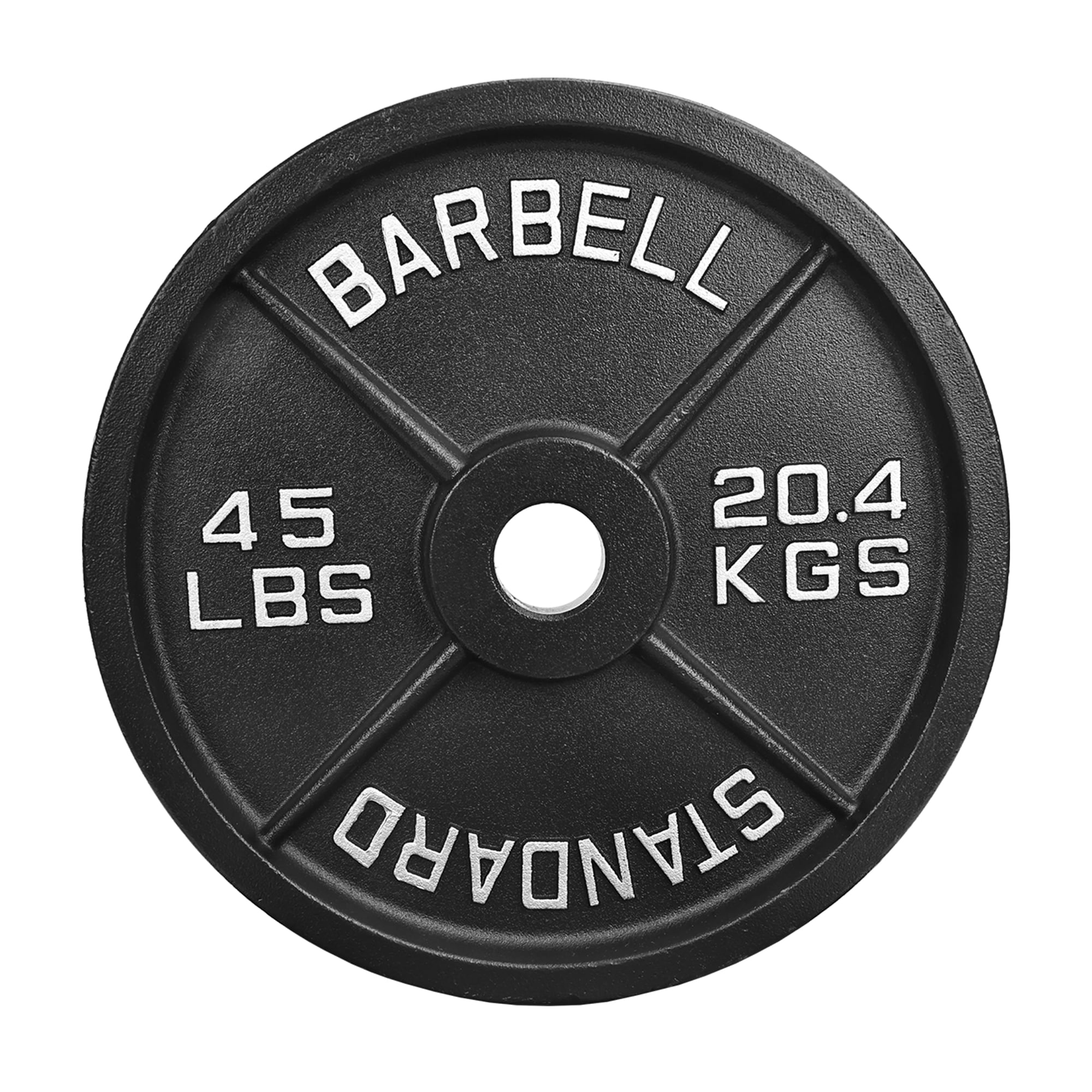 BalanceFrom 45LB Cast Iron Weight Plate, 2-Inch Standard Gym Plate with ...