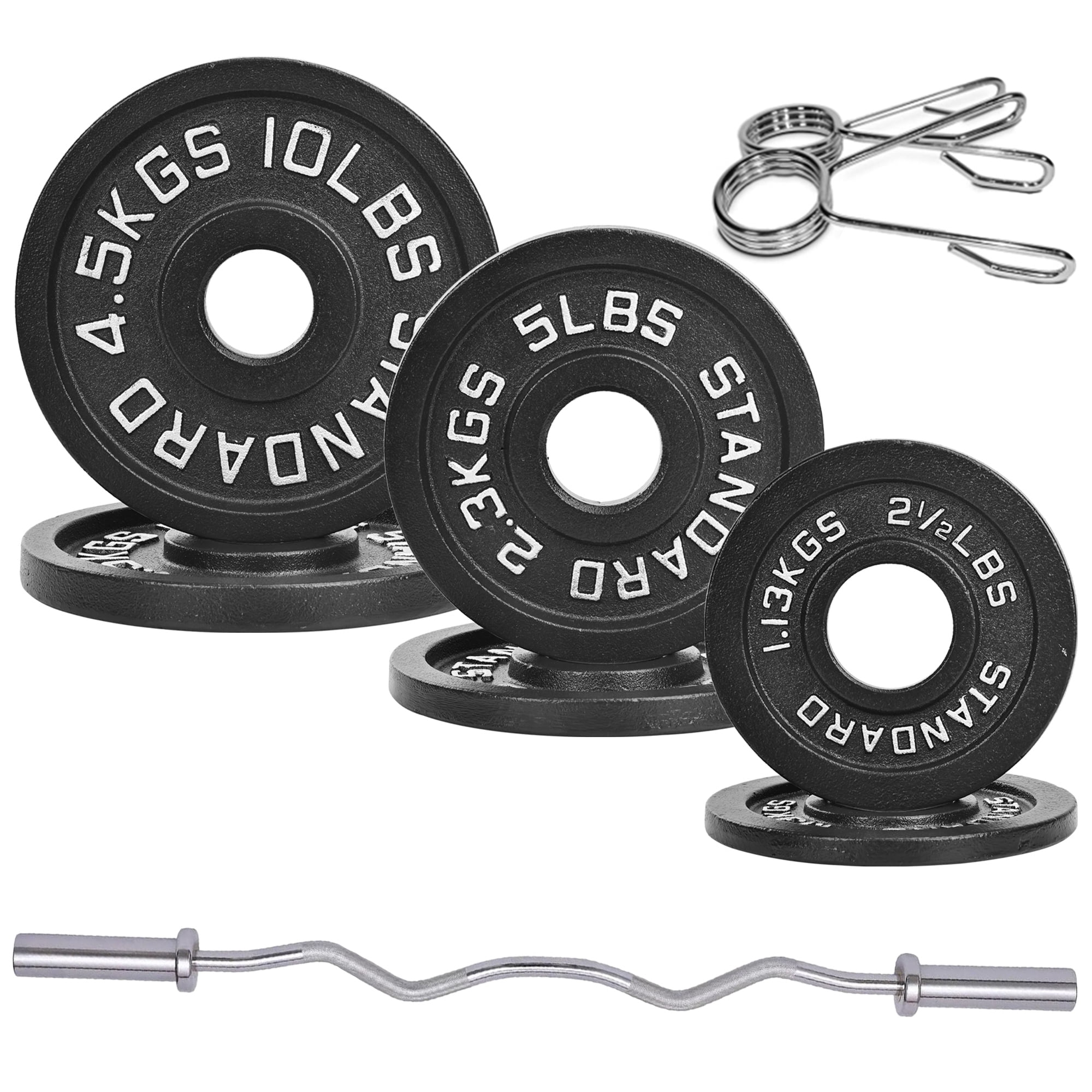 BalanceFrom 48-inch Olympic Barbell 35-pound set，500-pound capacity ...