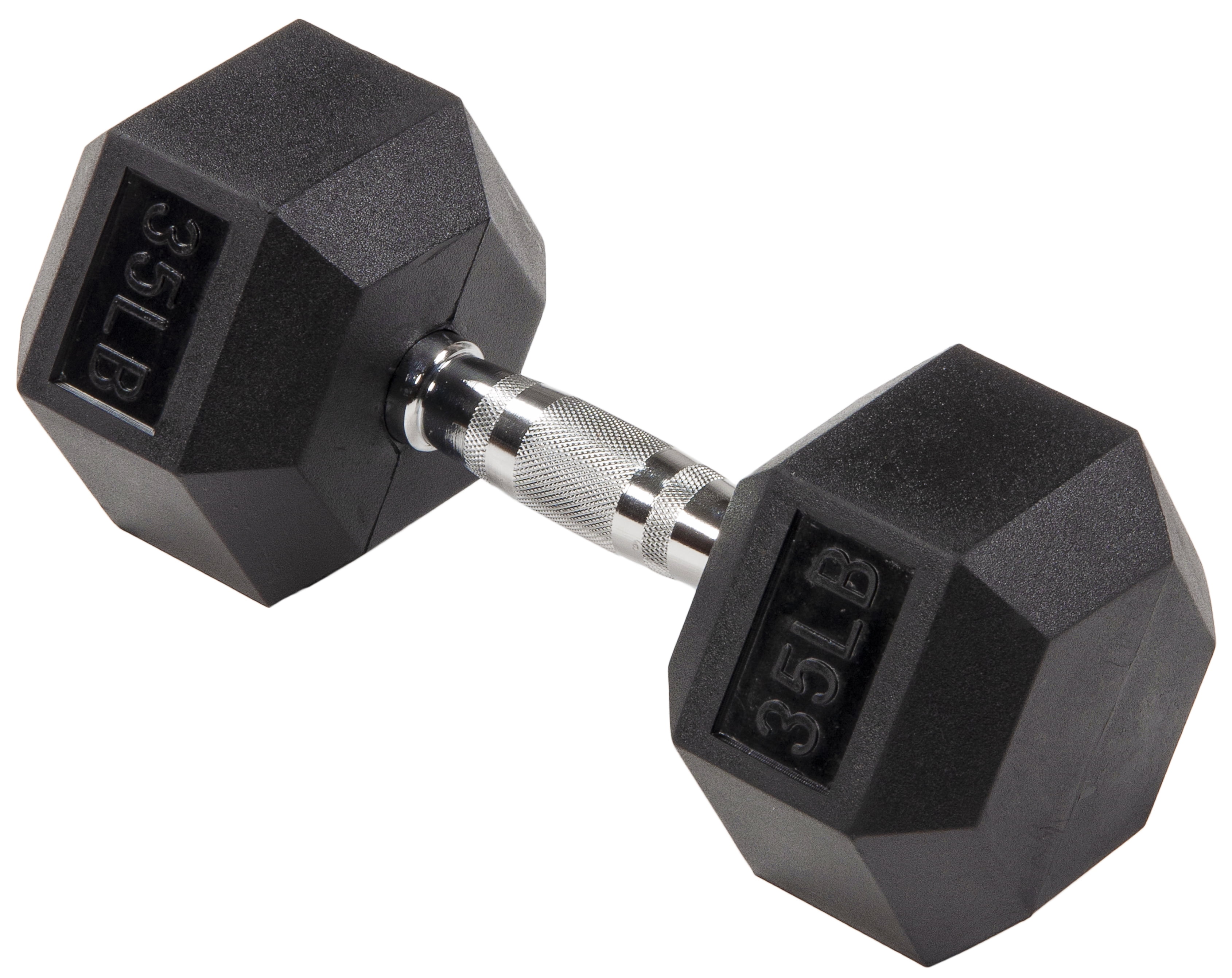 BalanceFrom 550 LB Dumbbell Set - Rubber Hex - Walmart.com