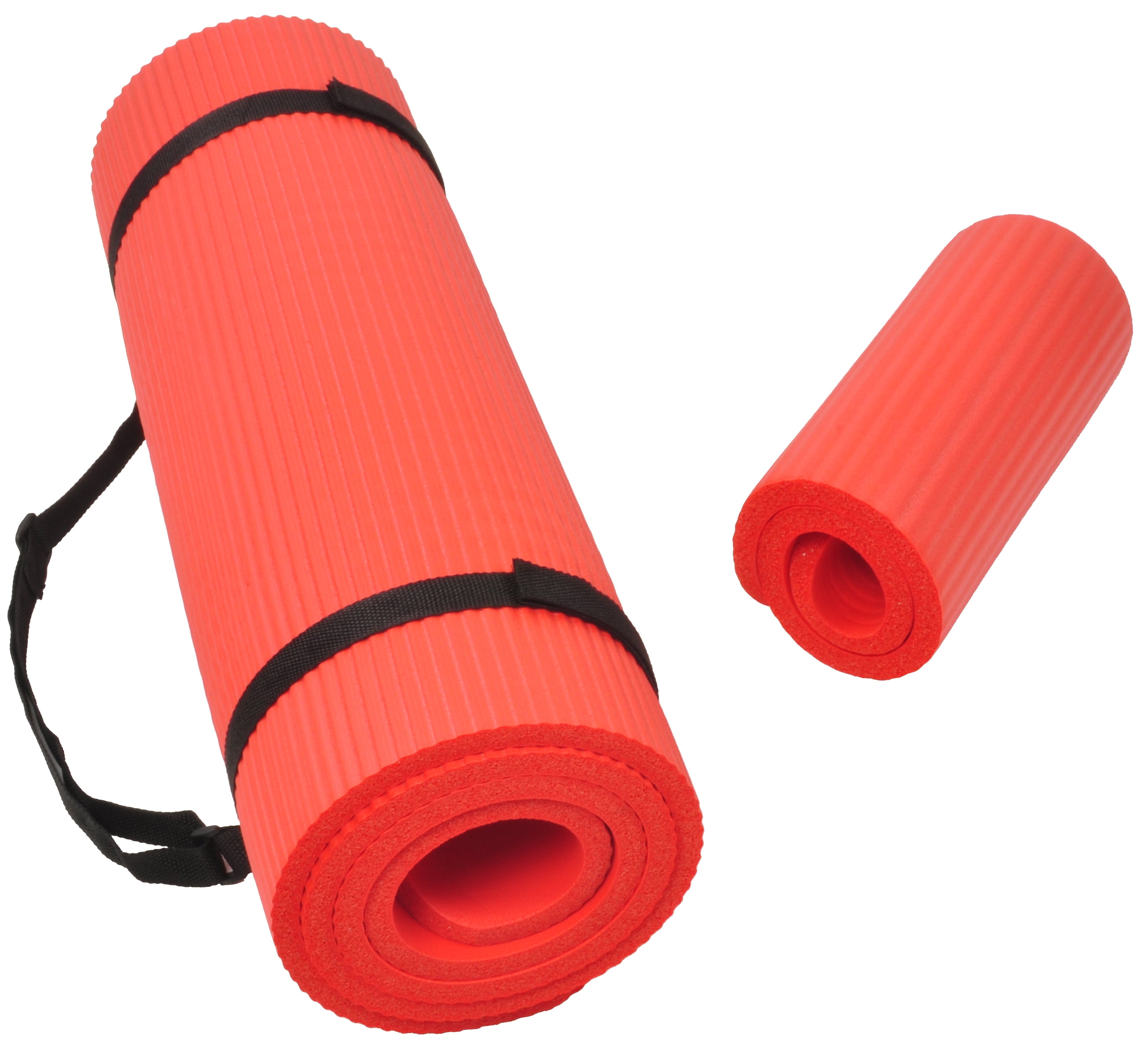 BalanceFrom 1/2-Inch Thick Anti-Tear Exercise Yoga Mat with Knee Pad ...
