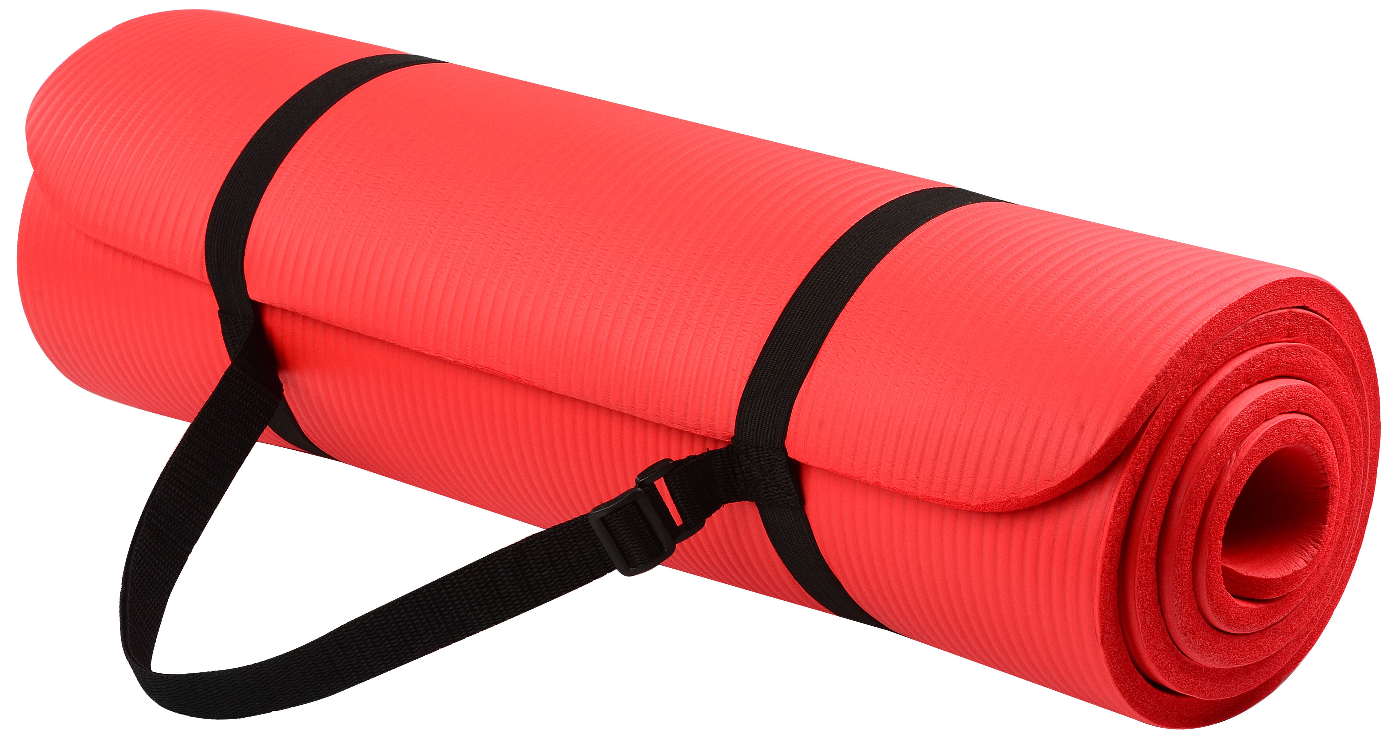 CAP Yoga Reversible Yoga Mat, 5mm with Carry Strap, Dahlia and Ginkgo ...