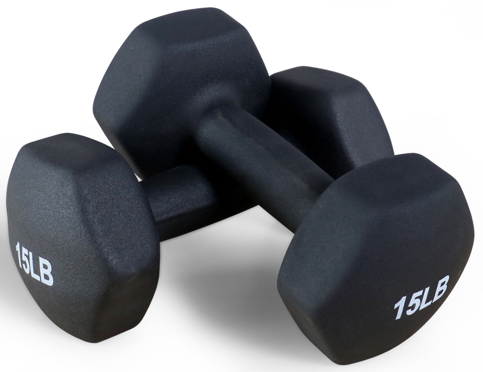 BalanceFrom All-Purpose Color Neoprene Coated Dumbbells, 15 lbs Pair ...