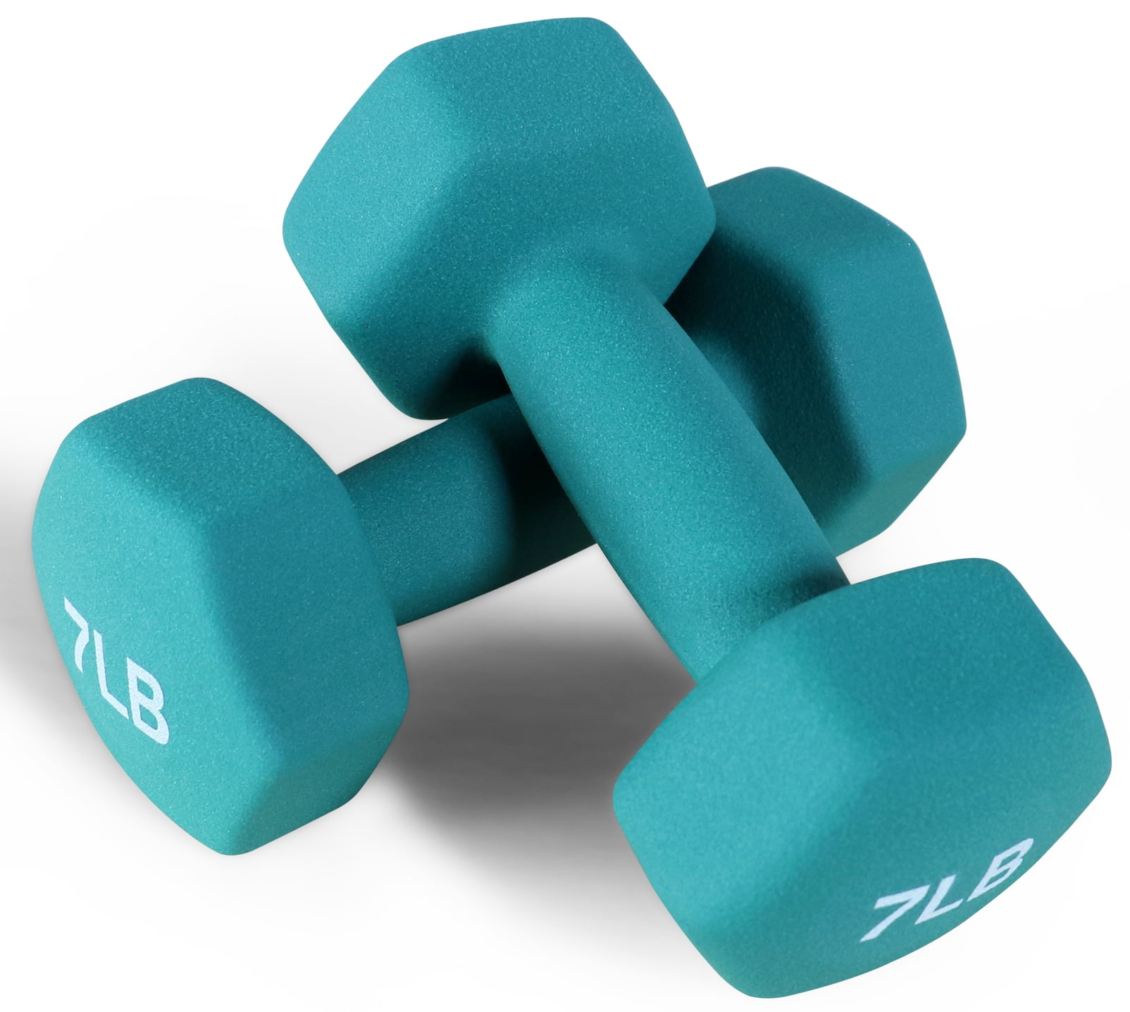 BalanceFrom All-Purpose Color Neoprene Coated Dumbbells, 7 lbs Pair ...