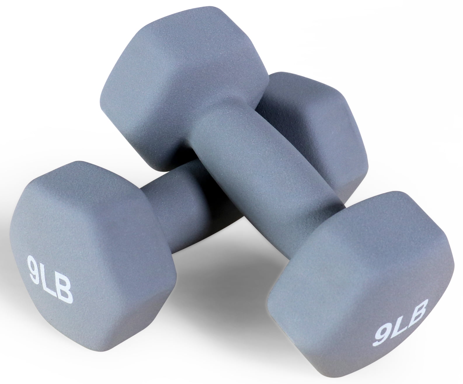 BalanceFrom All-Purpose Color Neoprene Coated Dumbbells, 9 lbs Pair ...