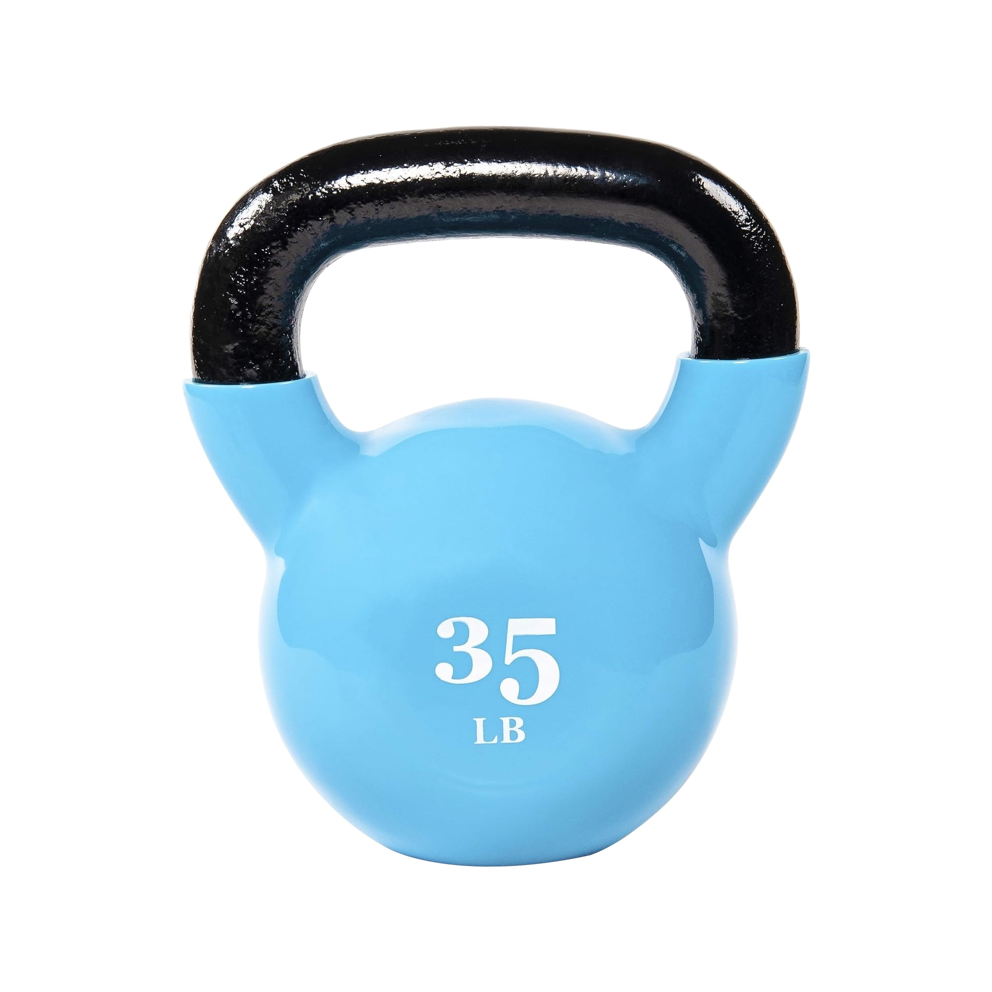 BalanceFrom All-Purpose Color Vinyl Coated Kettlebells, 35 lbs ...