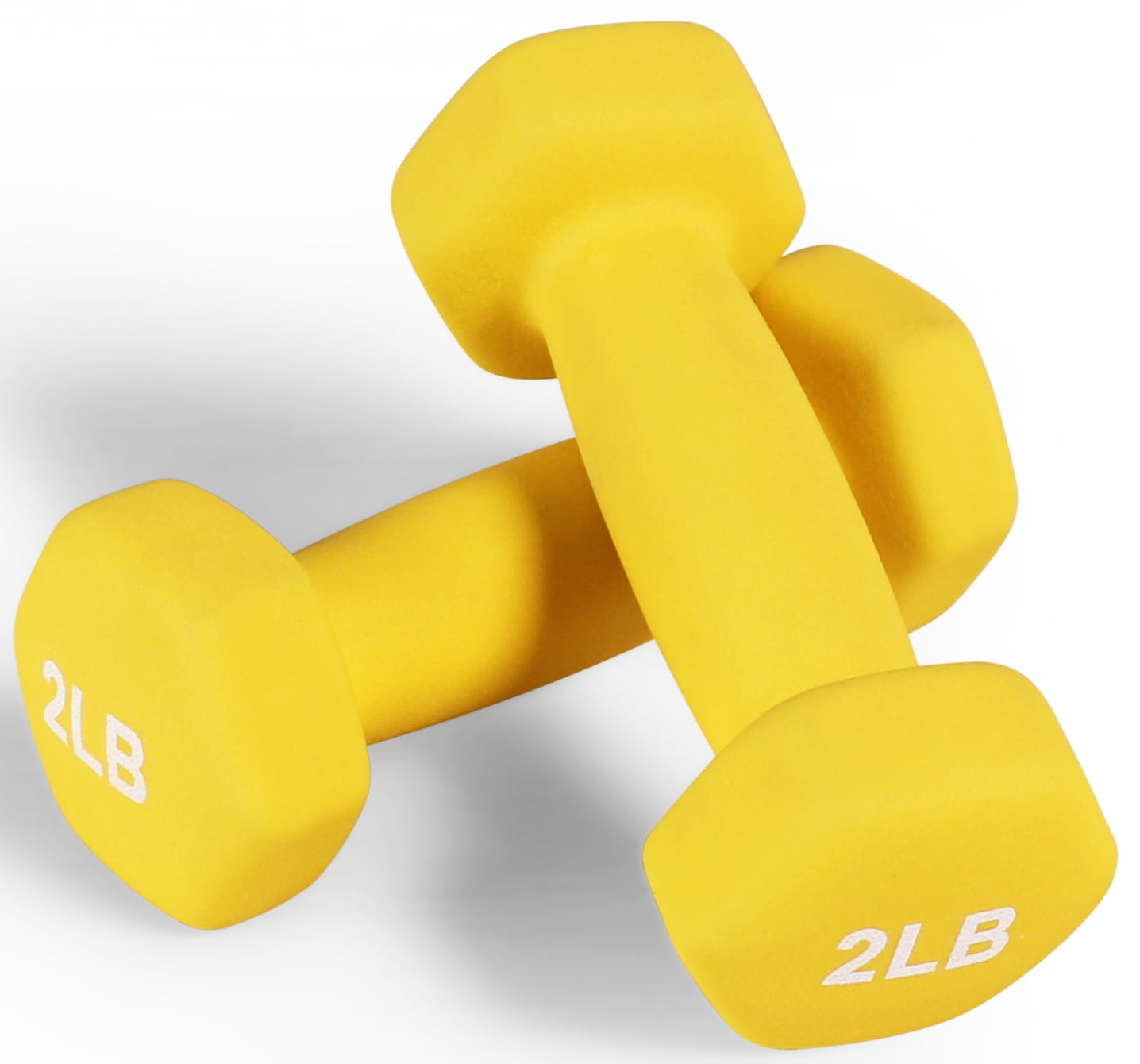 BalanceFrom All-Purpose 2lbs Hex Dumbbells, Vinyl Coated Weights Pair ...