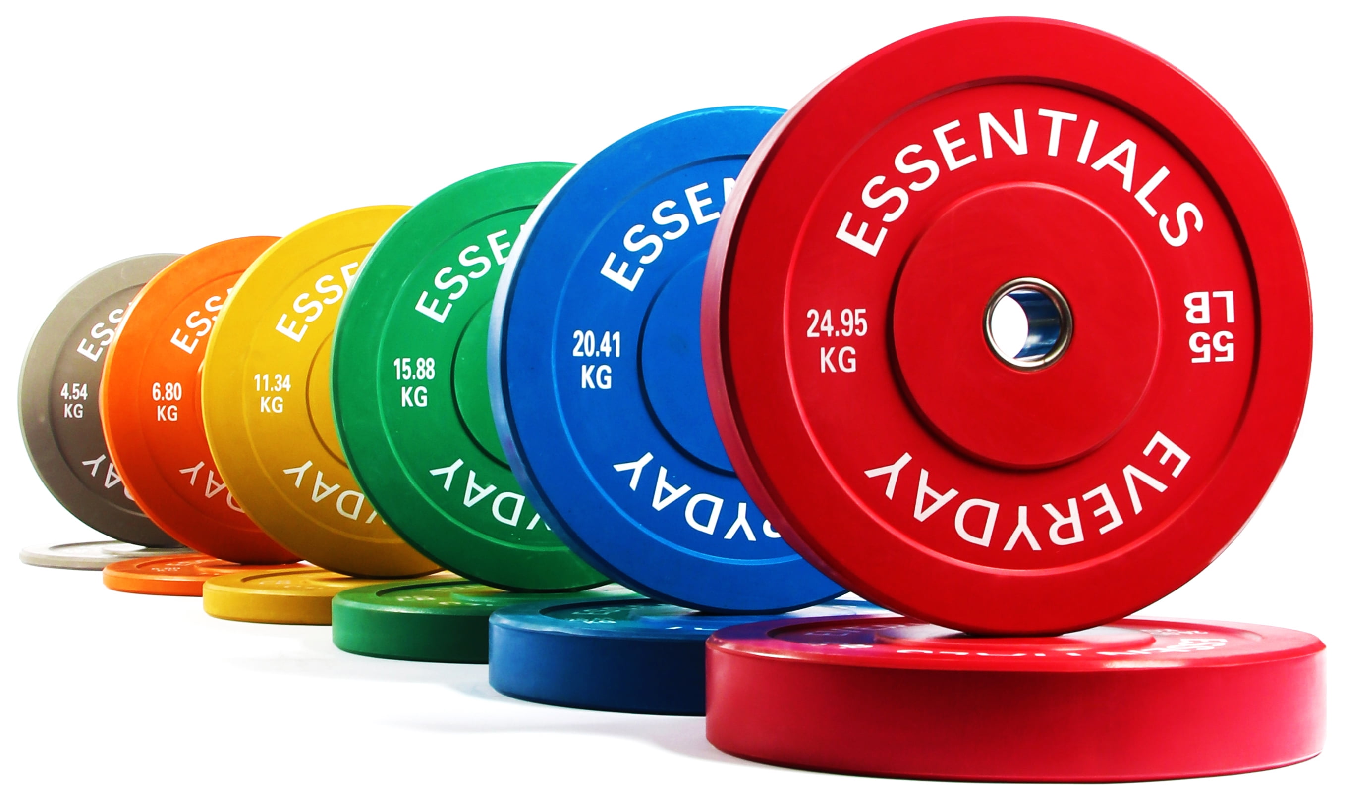 BalanceFrom 370 lbs Set, Olympic Bumper Plate Weight with Steel Hub ...