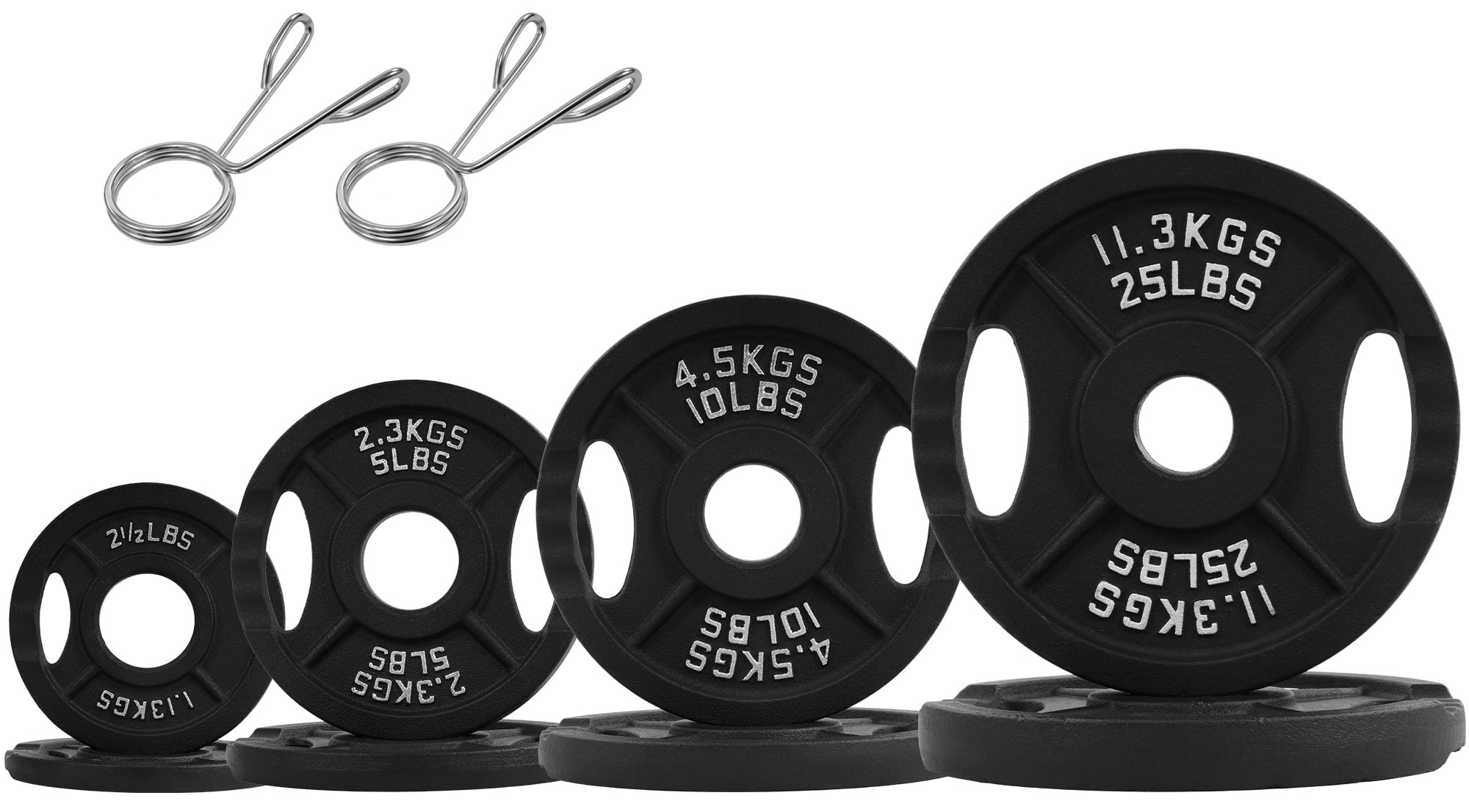 BalanceFrom Cast Iron Olympic Weight Plate Set of 2.5 lb Pair, 5 lb ...