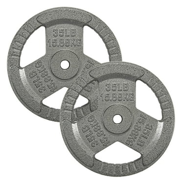 Signature Fitness Cast Iron Weight Plates for Strength Training, Fits 1 ...