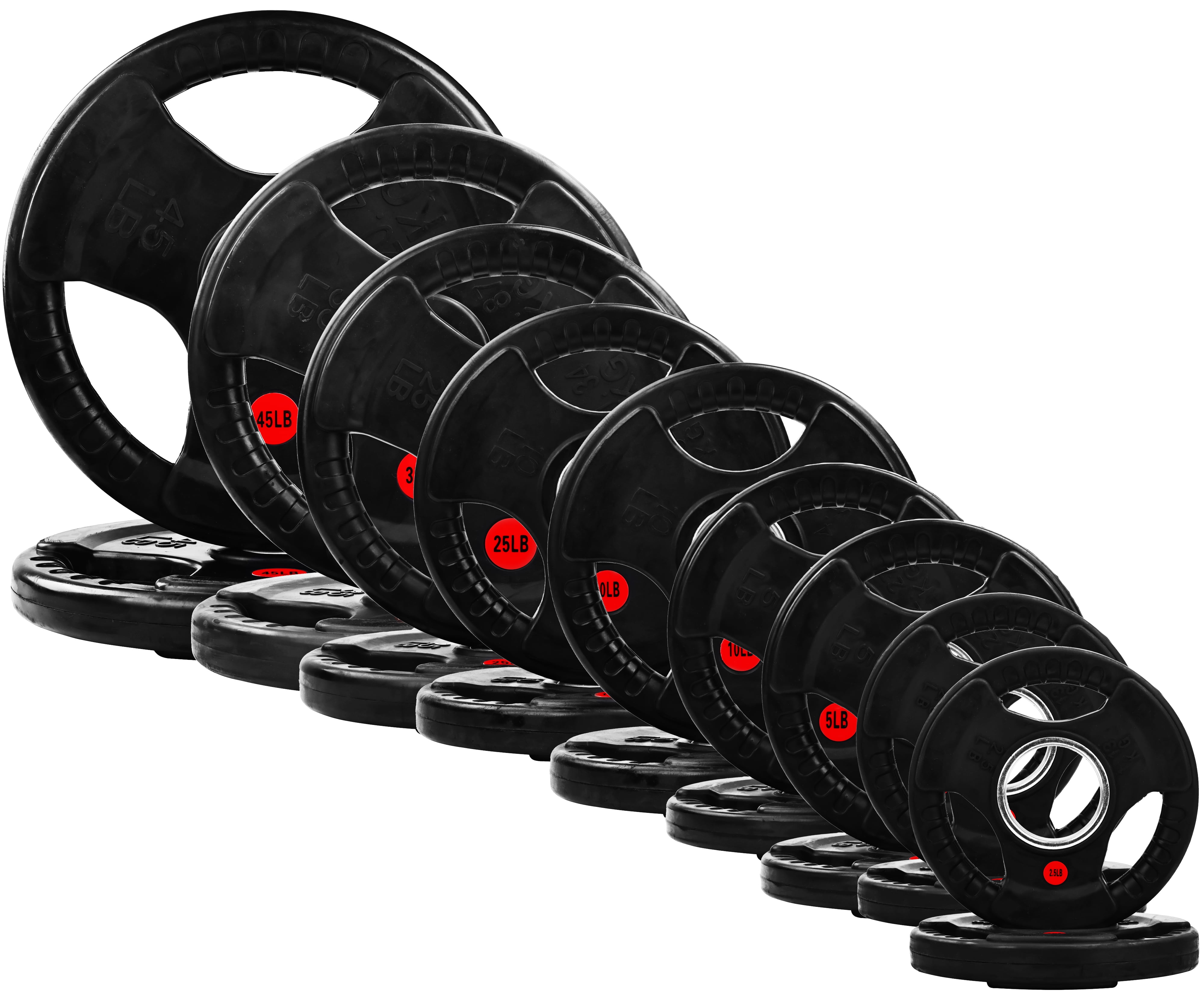 BalanceFrom Classic Cast Iron Weight Plates, 280 lb - Walmart.com