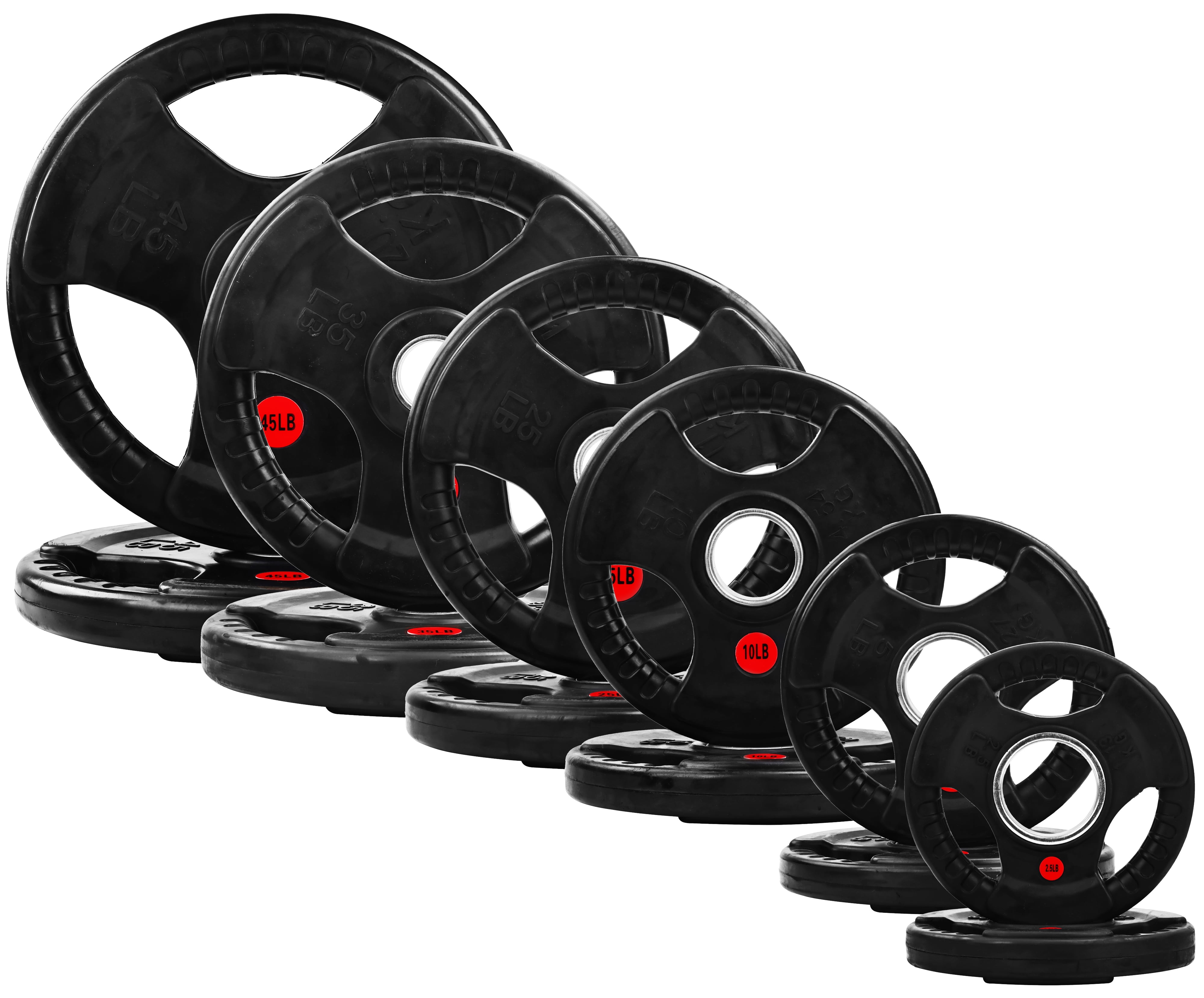 BalanceFrom Classic Cast Iron Weight Plates for Strength Training, 2 ...