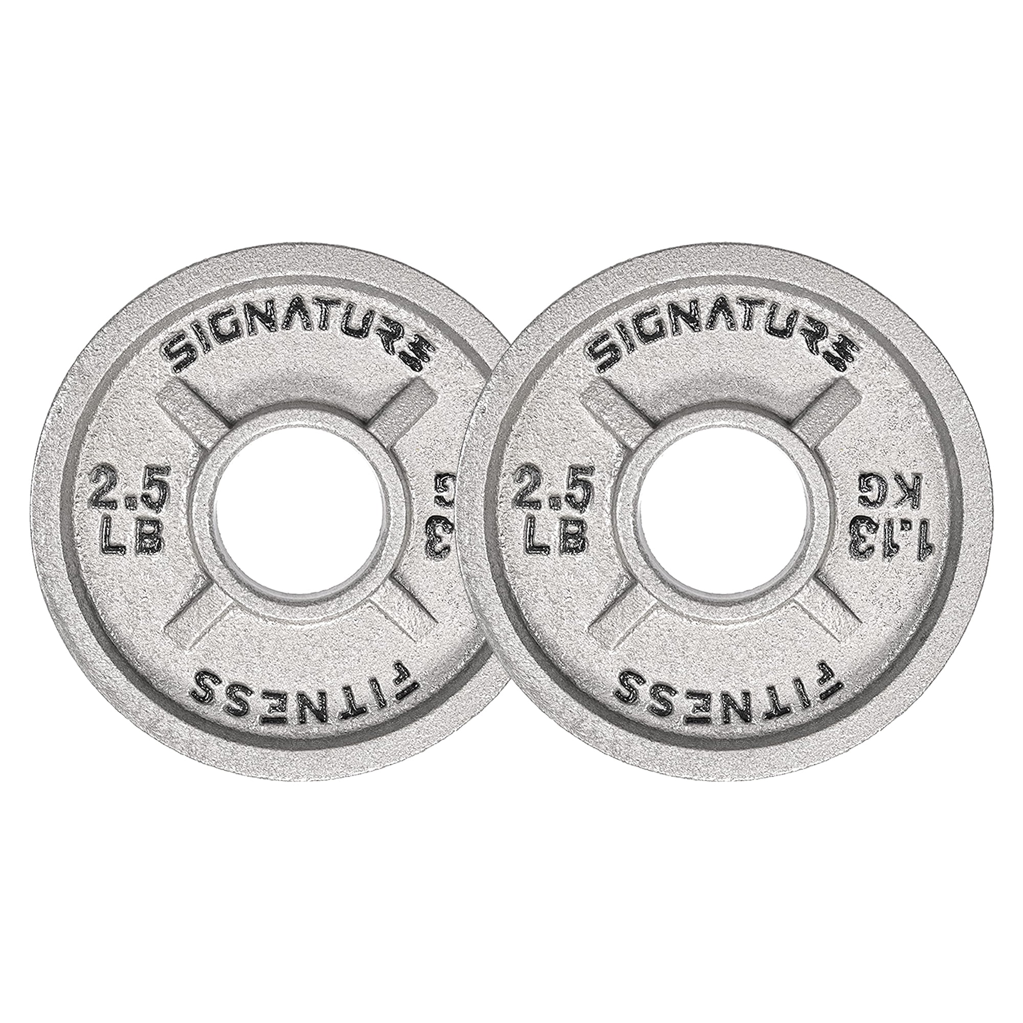 BalanceFrom Deep Dish Olympic Weight Plates, 2-Inch Cast Iron with E ...