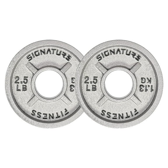 Signature Fitness 2-Inch Cast Iron Weight Plates – Olympic Barbell ...