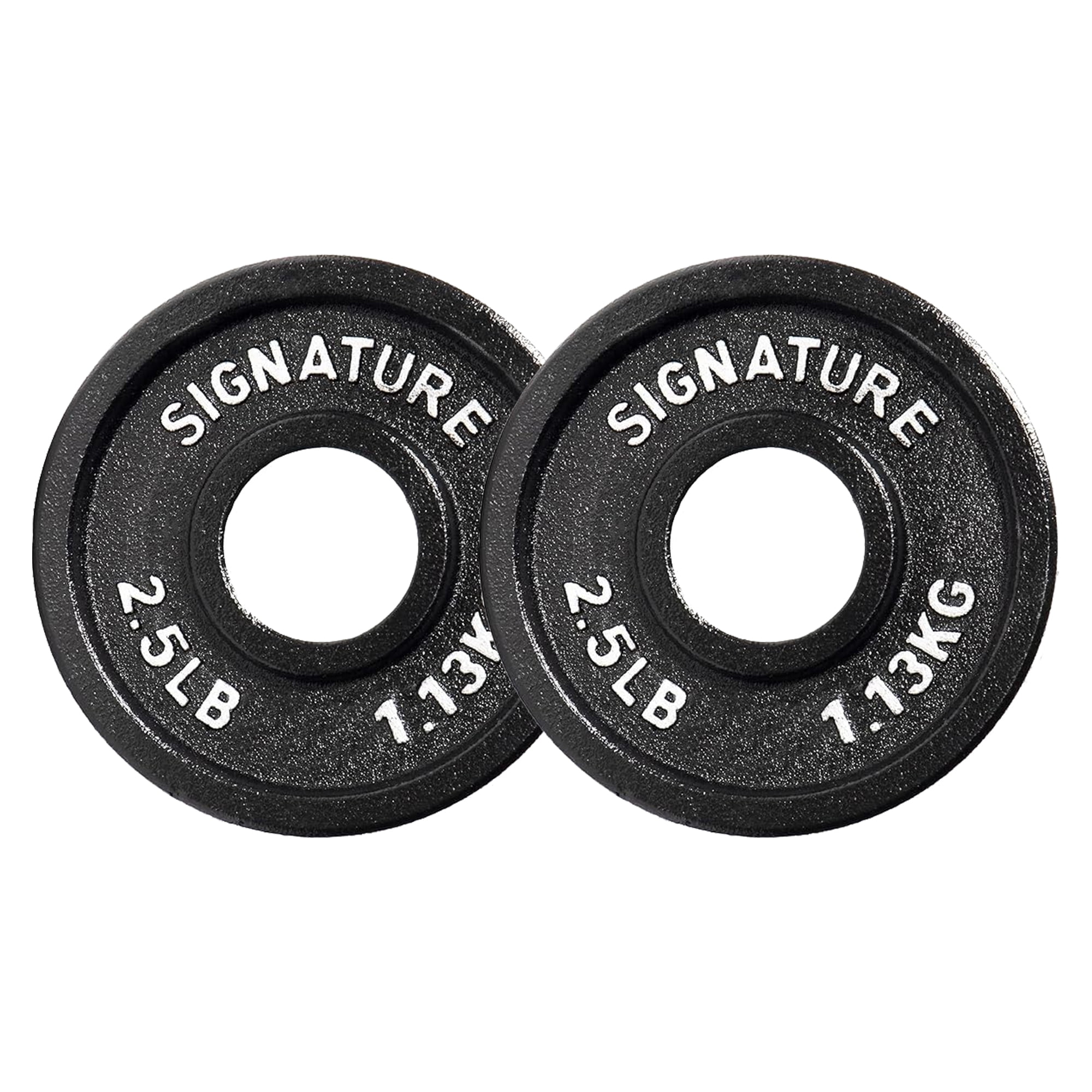 BalanceFrom Deep Dish Olympic Weight Plates, 2-Inch Cast Iron with E ...