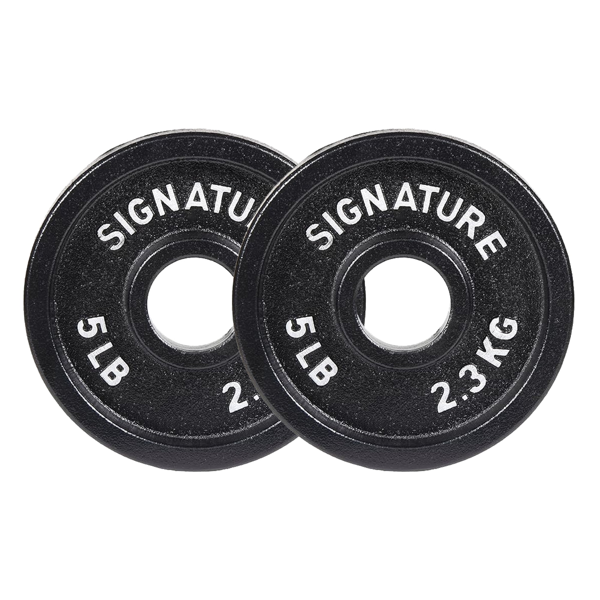BalanceFrom Deep Dish Olympic Weight Plates, 2-Inch Cast Iron with E ...