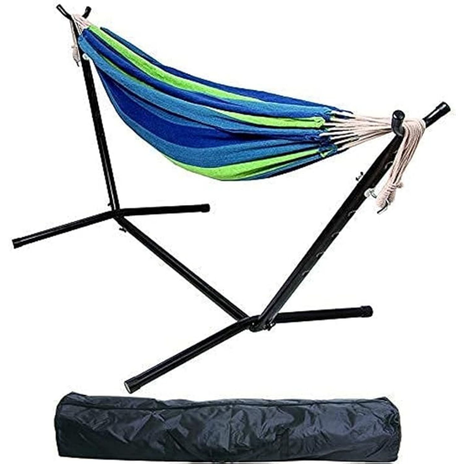 BalanceFrom Double Hammock with Space Saving Steel Stand and Portable ...