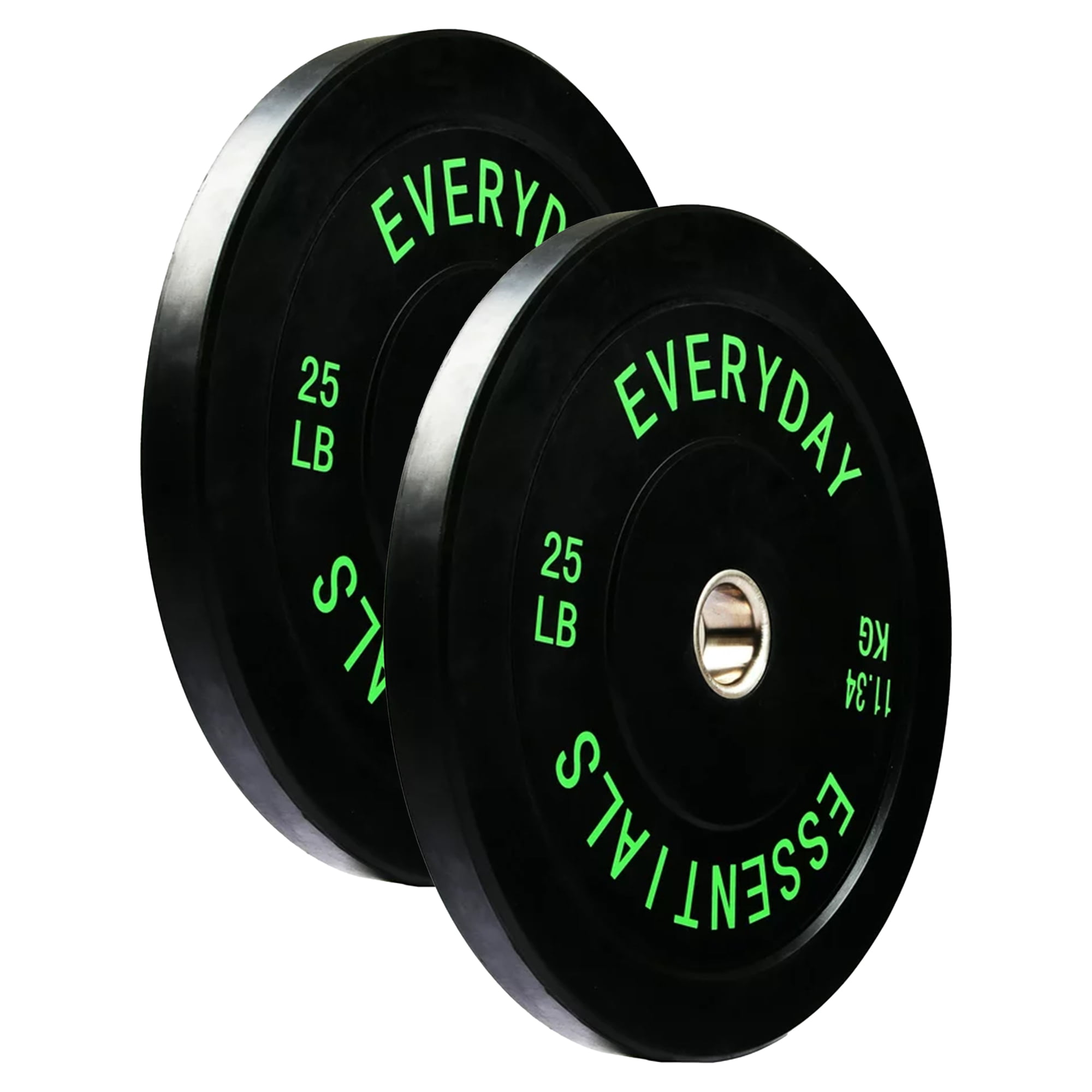 BalanceFrom Everyday Essentials 25 Pound Olympic Weight Plate, Set of 2 ...